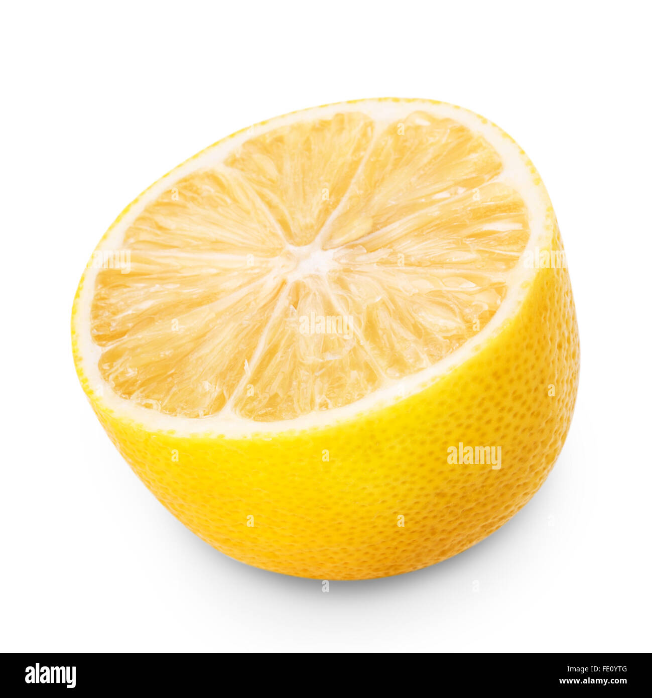 Yellow ripe juicy lemon Isolated on white background Clipping Path ...