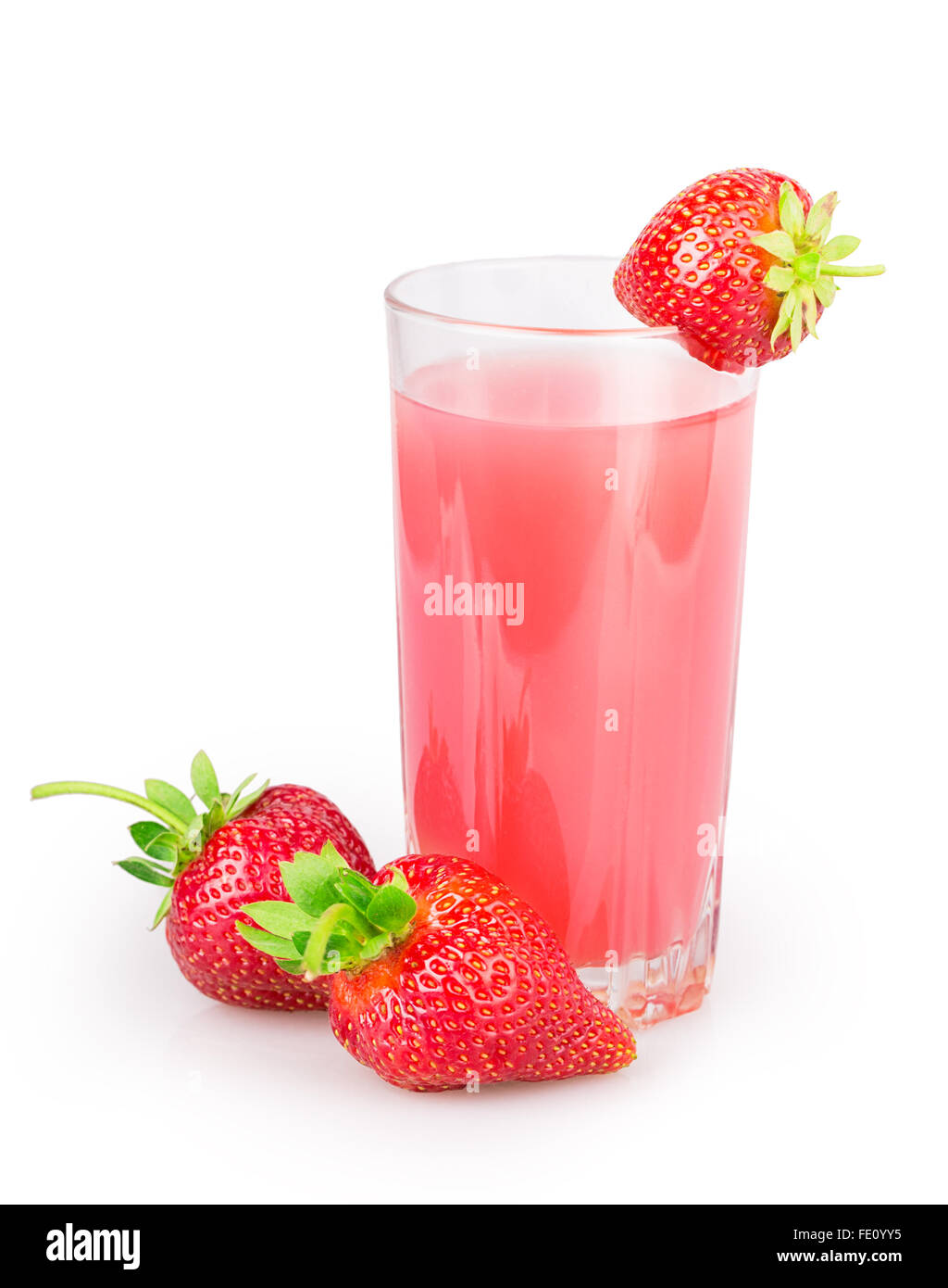 strawberry juice Isolated on white background Stock Photo - Alamy