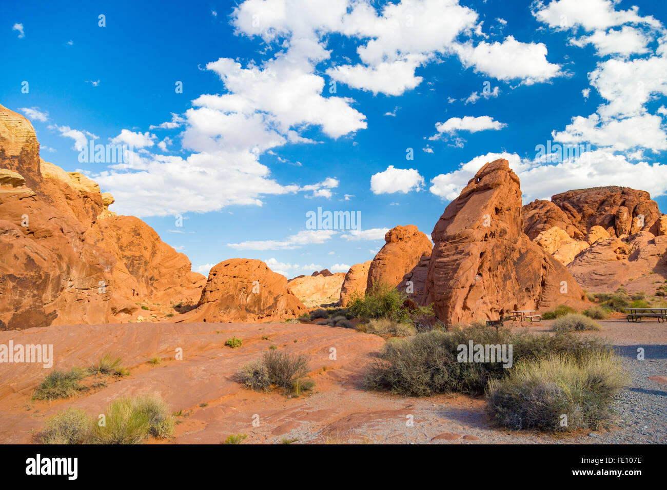 Red Rock Landscape, Valley of Fire State Park, Nevada, USA Stock Photo ...