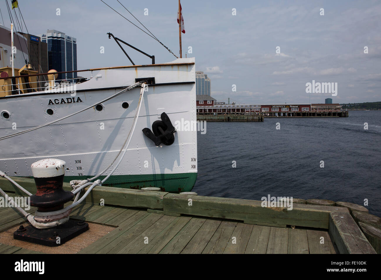 The Acadia warship at a wharf in Halifax, Canada Stock Photo - Alamy