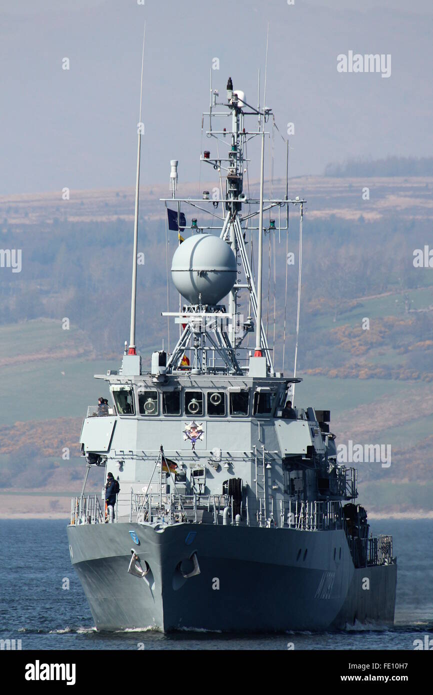 FGS Auerbach/Oberpfalz (M1093), an Ensdorf-class minehunter of the ...