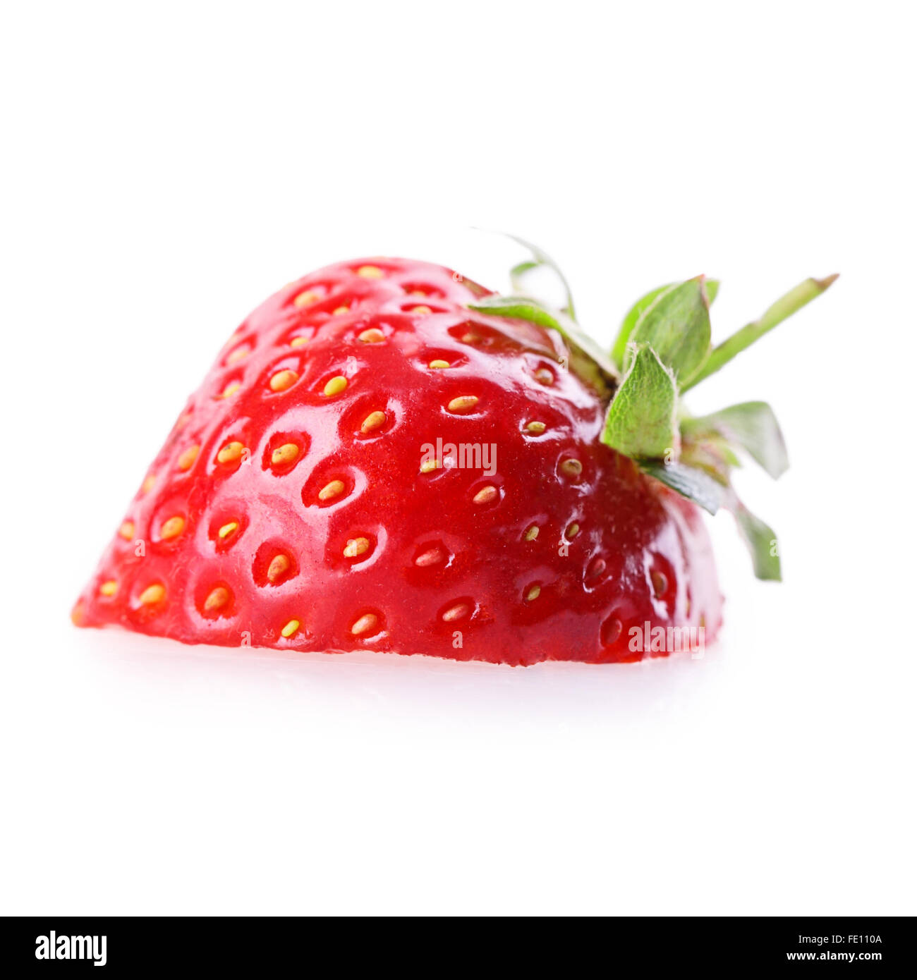 strawberry slice Isolated on white background Stock Photo - Alamy