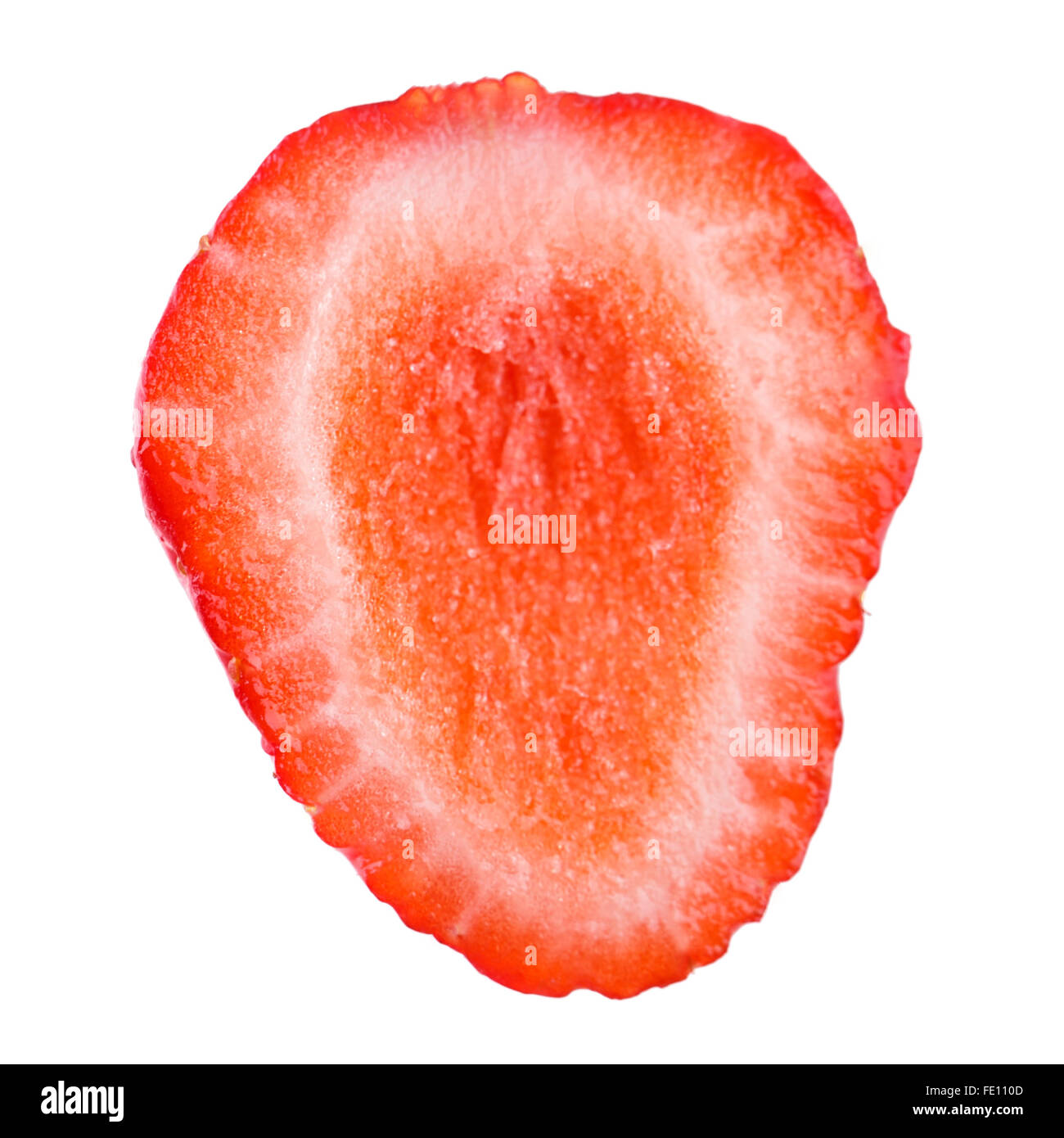 strawberry slice Isolated on white background Stock Photo - Alamy