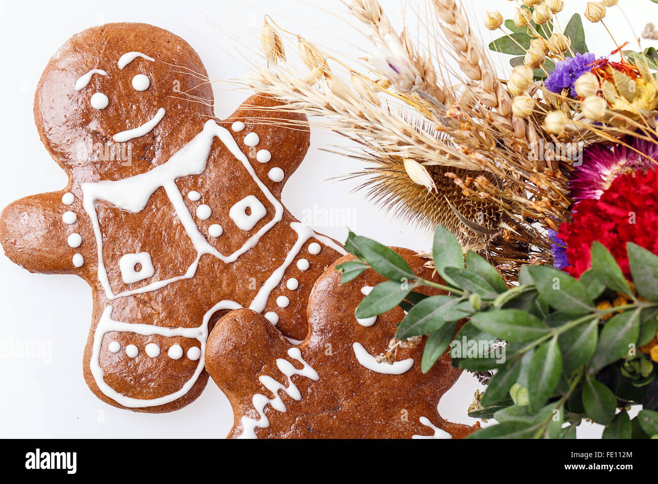 cookie man Isolated on white background Stock Photo - Alamy