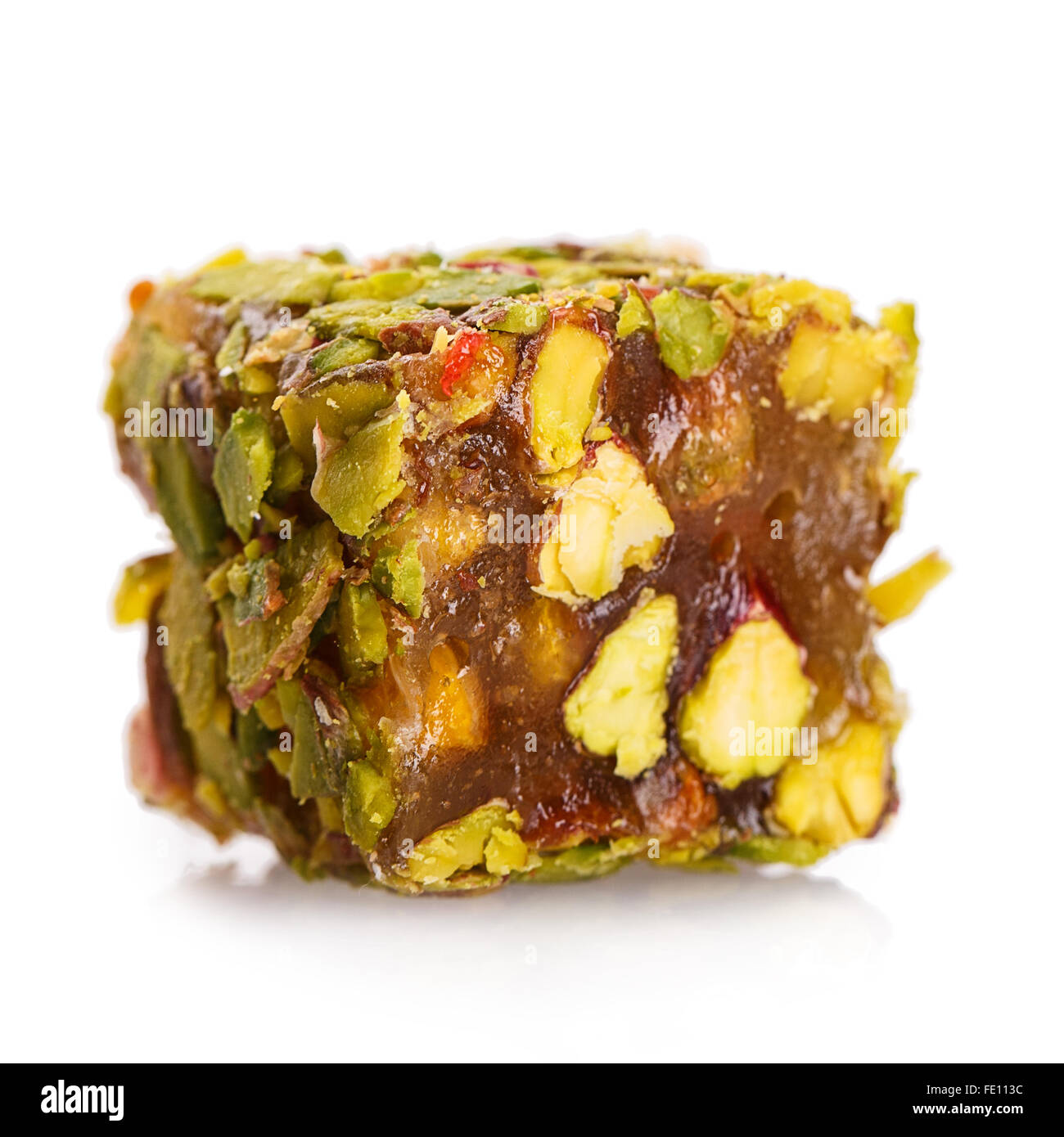 Turkish Delight Isolated on white background Stock Photo - Alamy
