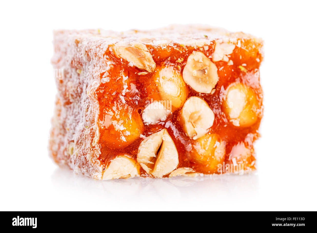 Turkish Delight Isolated on white background Stock Photo - Alamy