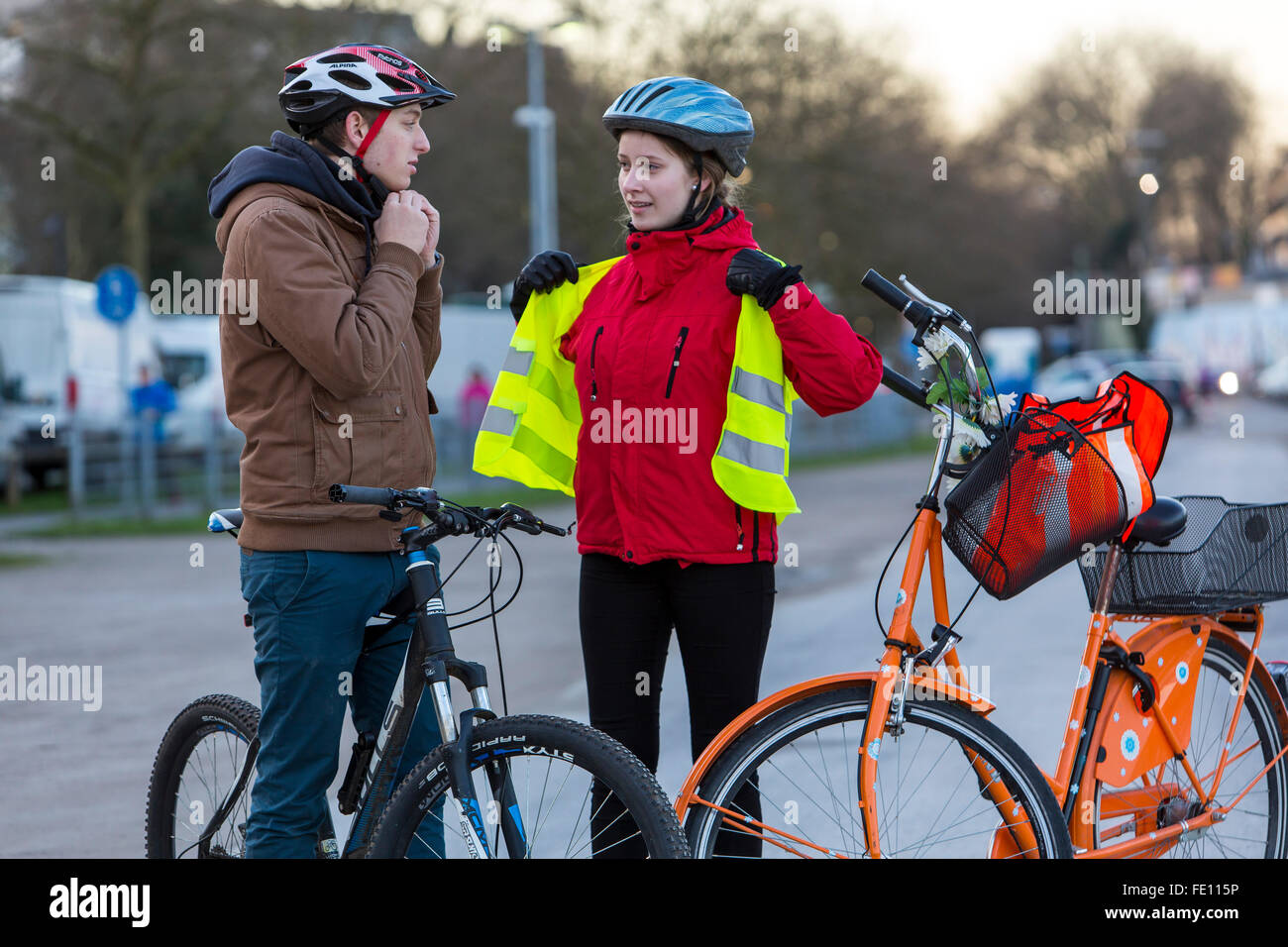 Bike helmet with led light hi-res stock photography and images - Alamy