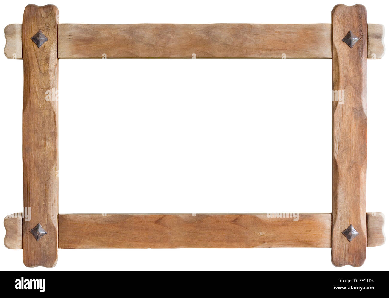 Old Wooden Picture Frame Cutout Stock Photo - Alamy