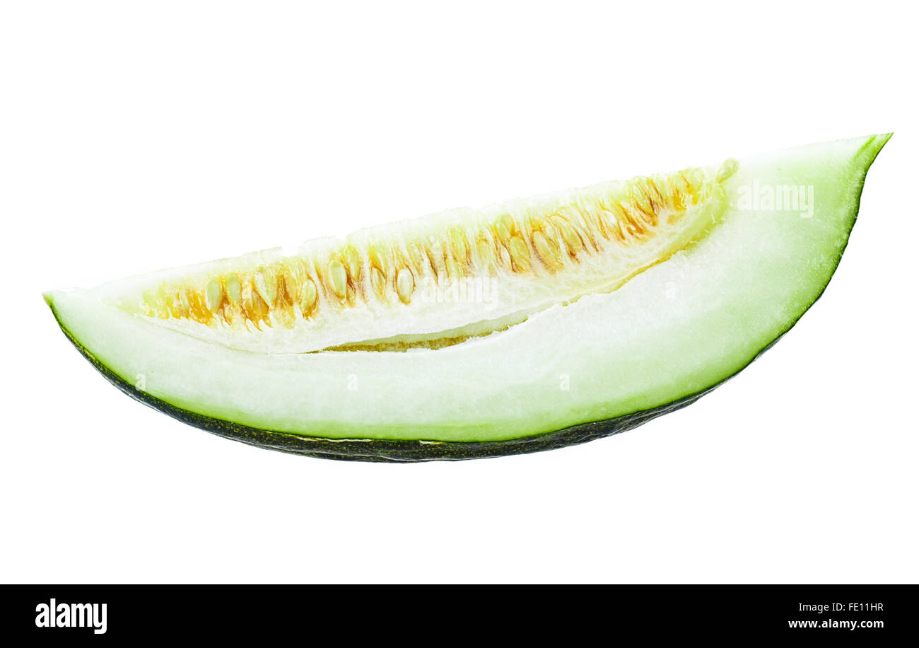melon cut Isolated on white background Clipping Path Stock Photo - Alamy