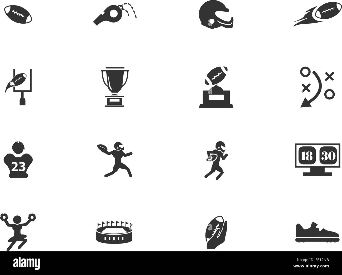 American Football Icons Stock Vector Image & Art - Alamy