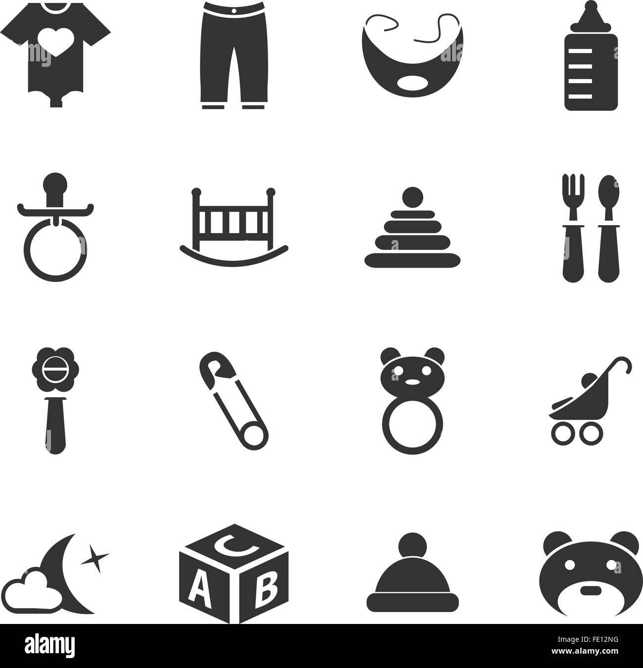 Baby icons set Stock Vector Image & Art - Alamy