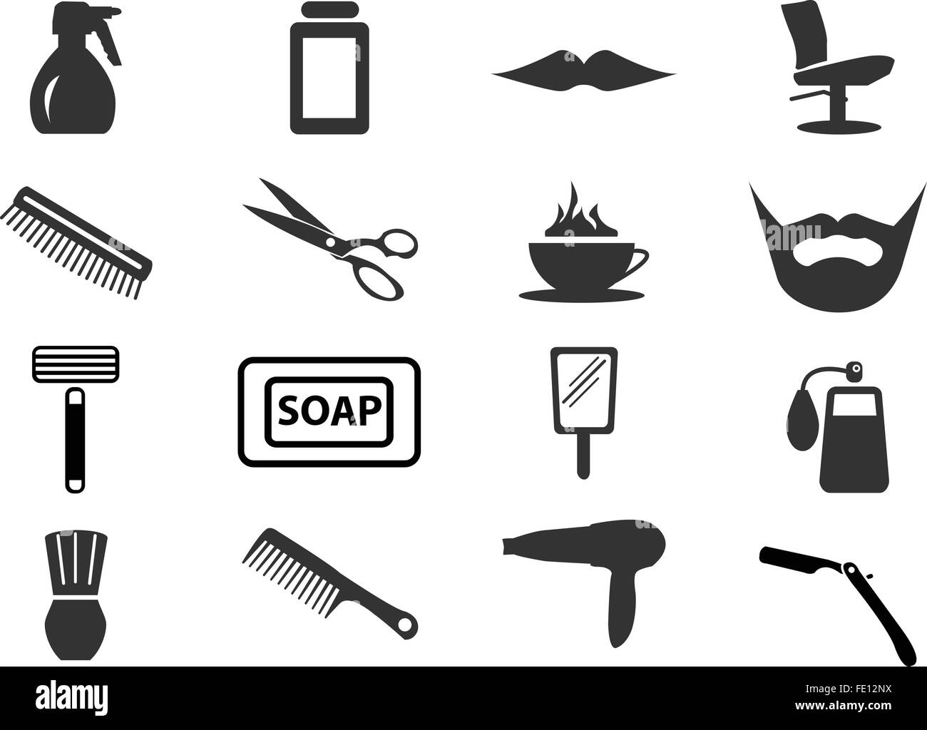 Barbershop icons set Stock Vector Image & Art - Alamy