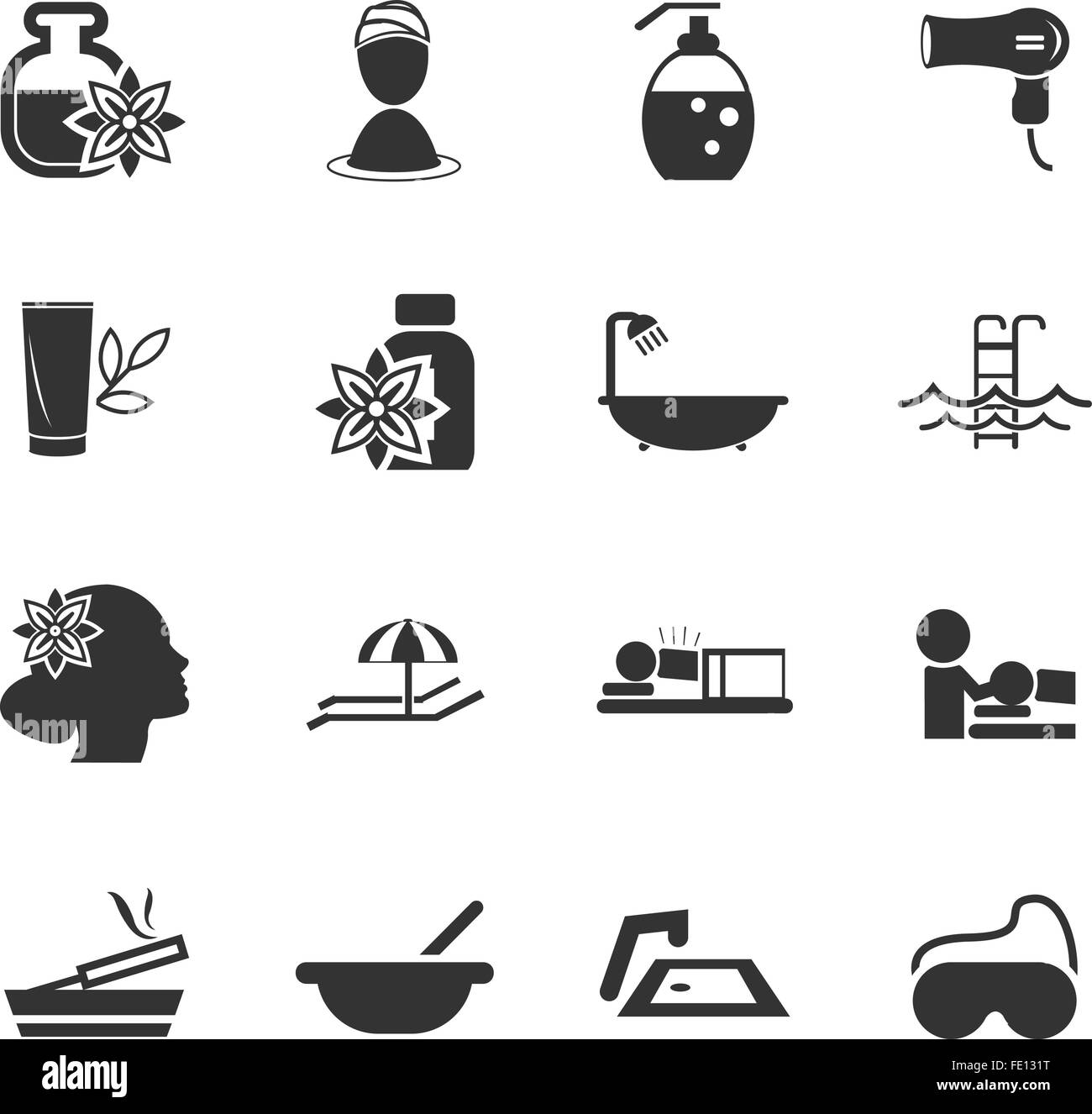 Spa Icons Set Stock Vector Image And Art Alamy