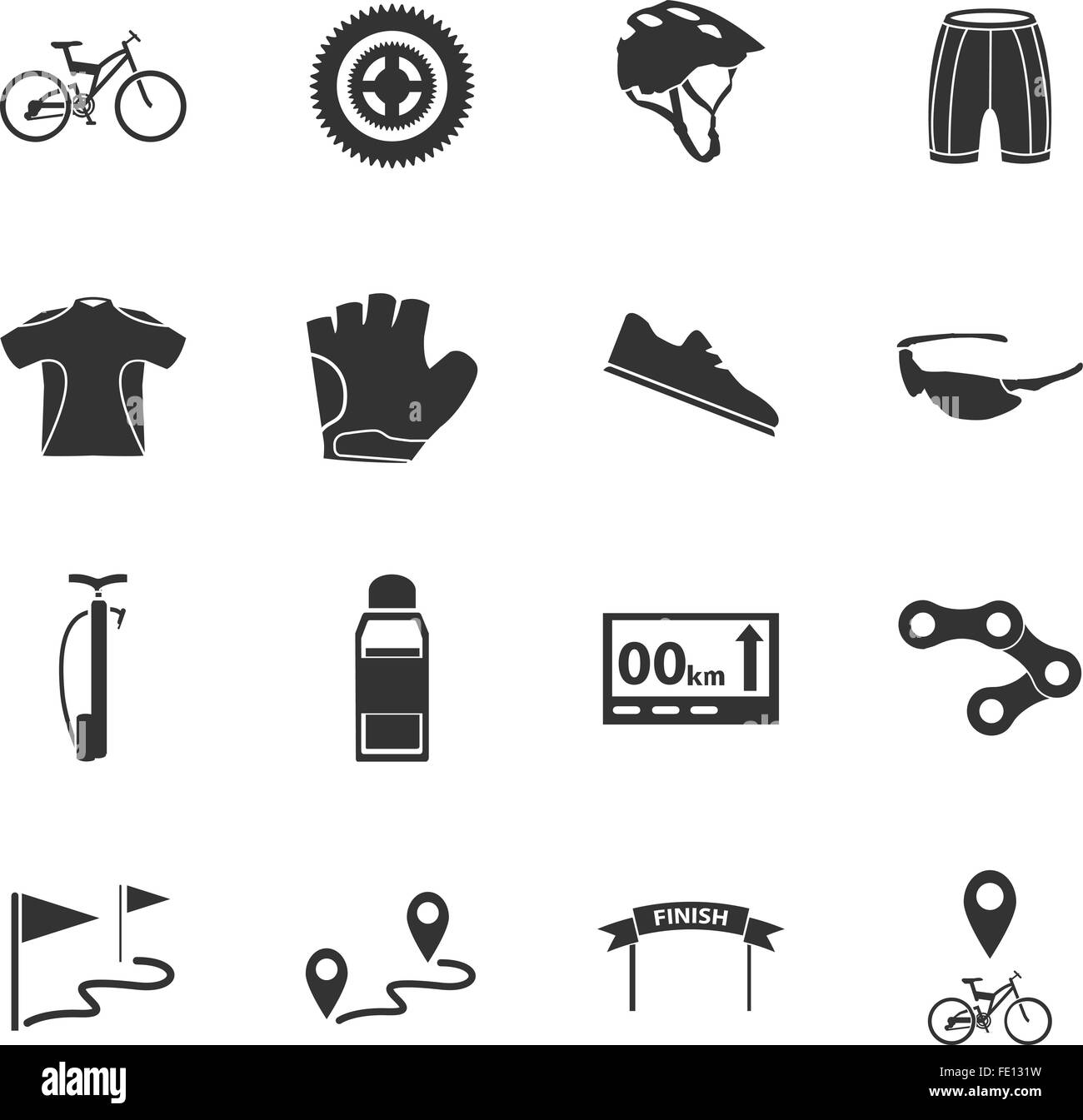 Bicycle icons set Stock Vector Image & Art - Alamy