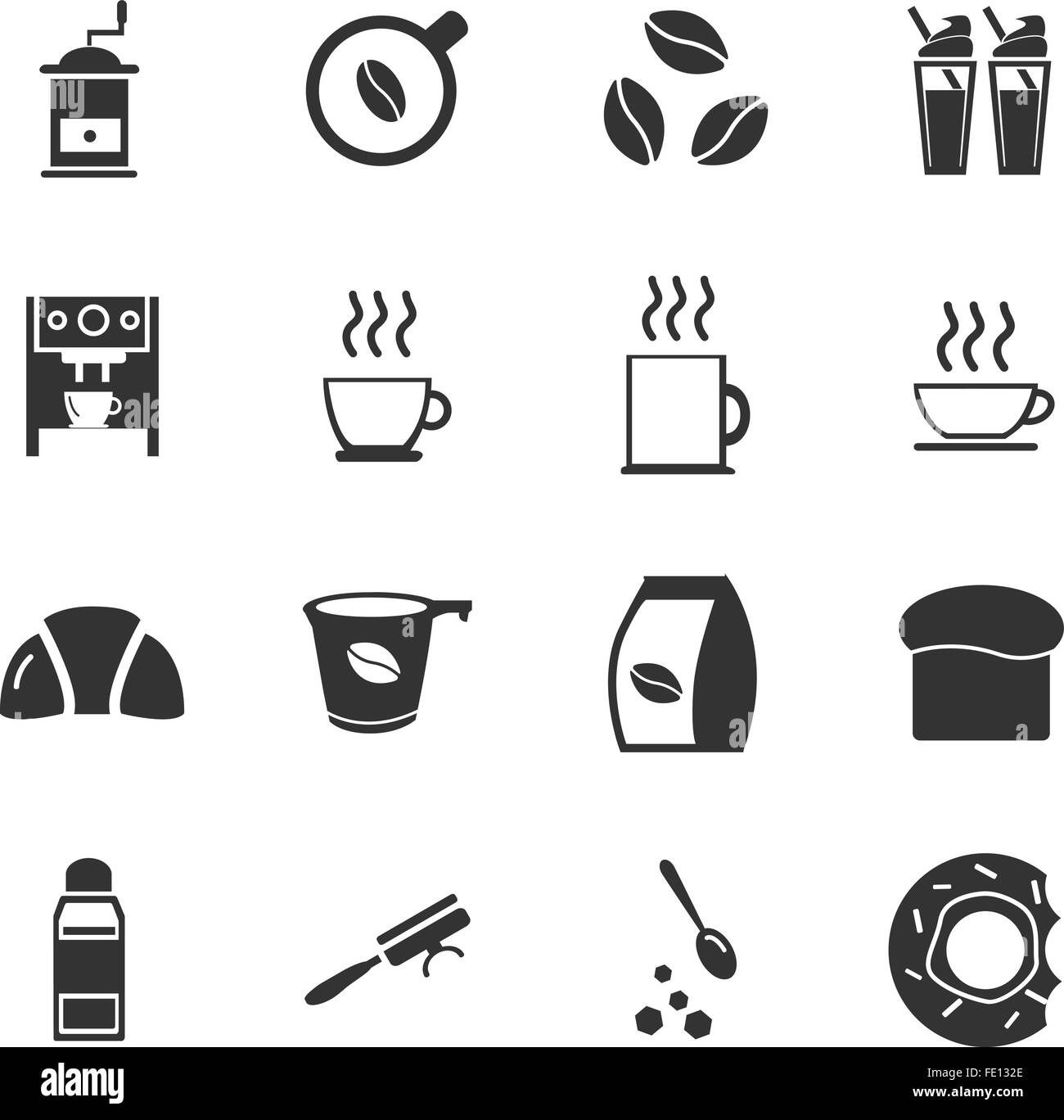 Cafe icons set Stock Vector Image & Art - Alamy