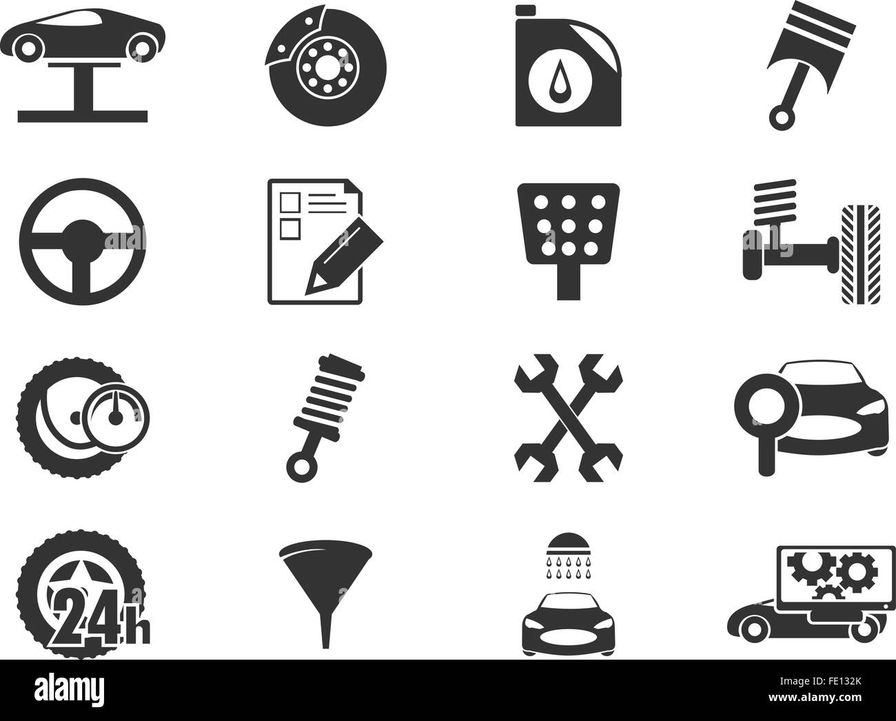 Car service icons set Stock Vector Image & Art - Alamy