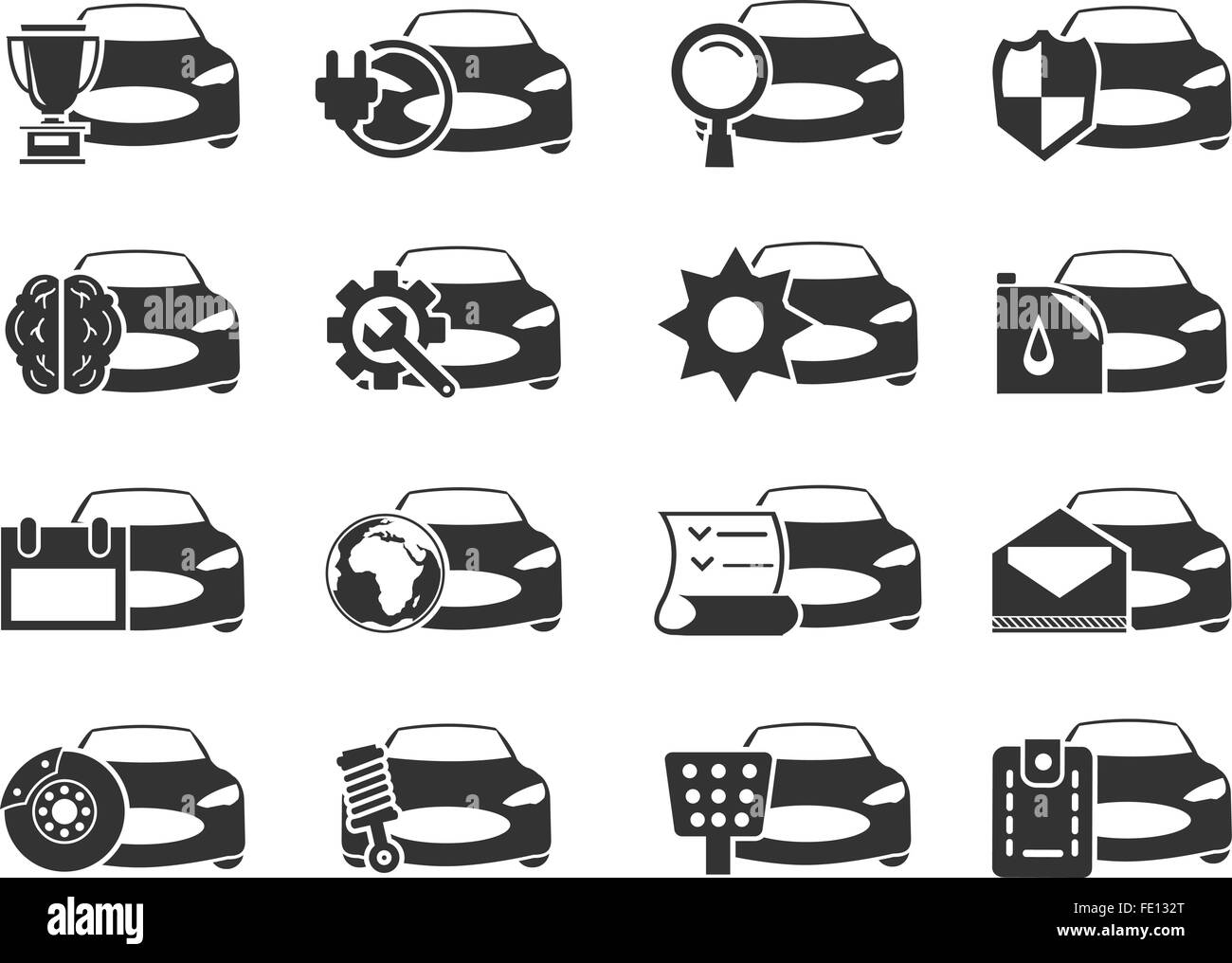 Car service icons set Stock Vector Image & Art - Alamy
