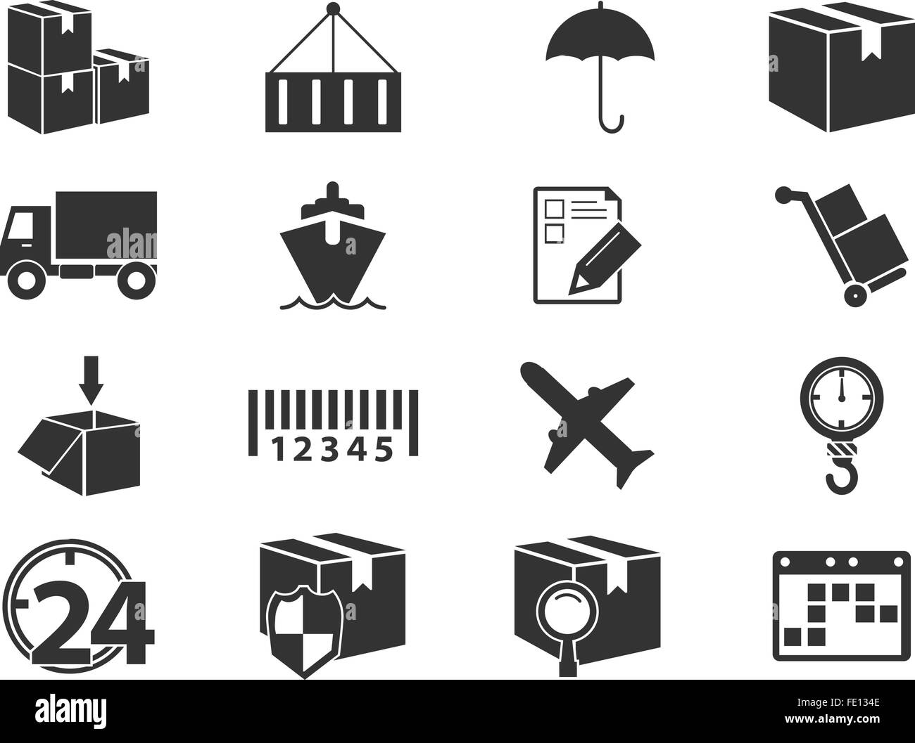 Shipping and delivery icons Stock Vector Image & Art - Alamy