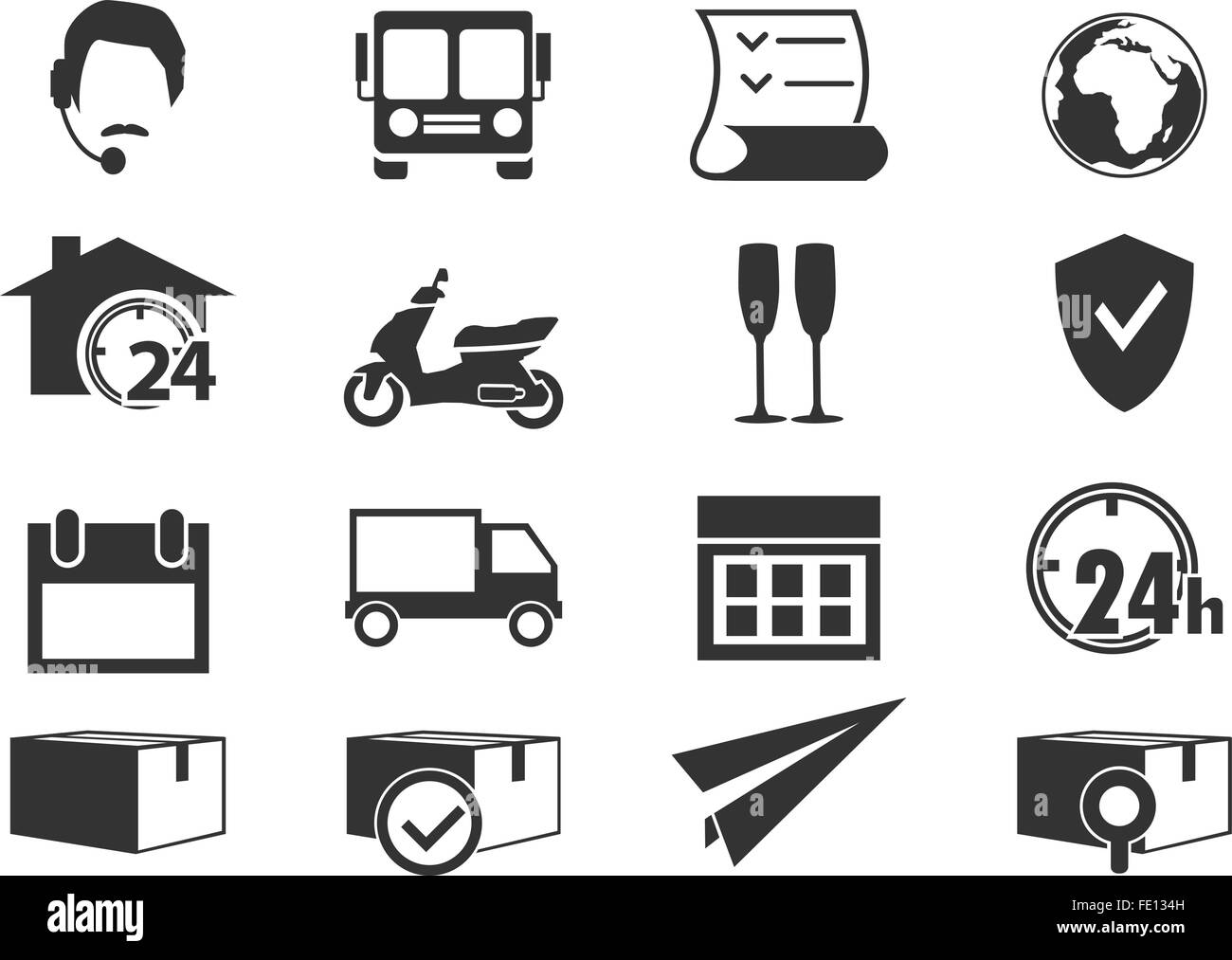 Shipping and delivery icons Stock Vector Image & Art - Alamy