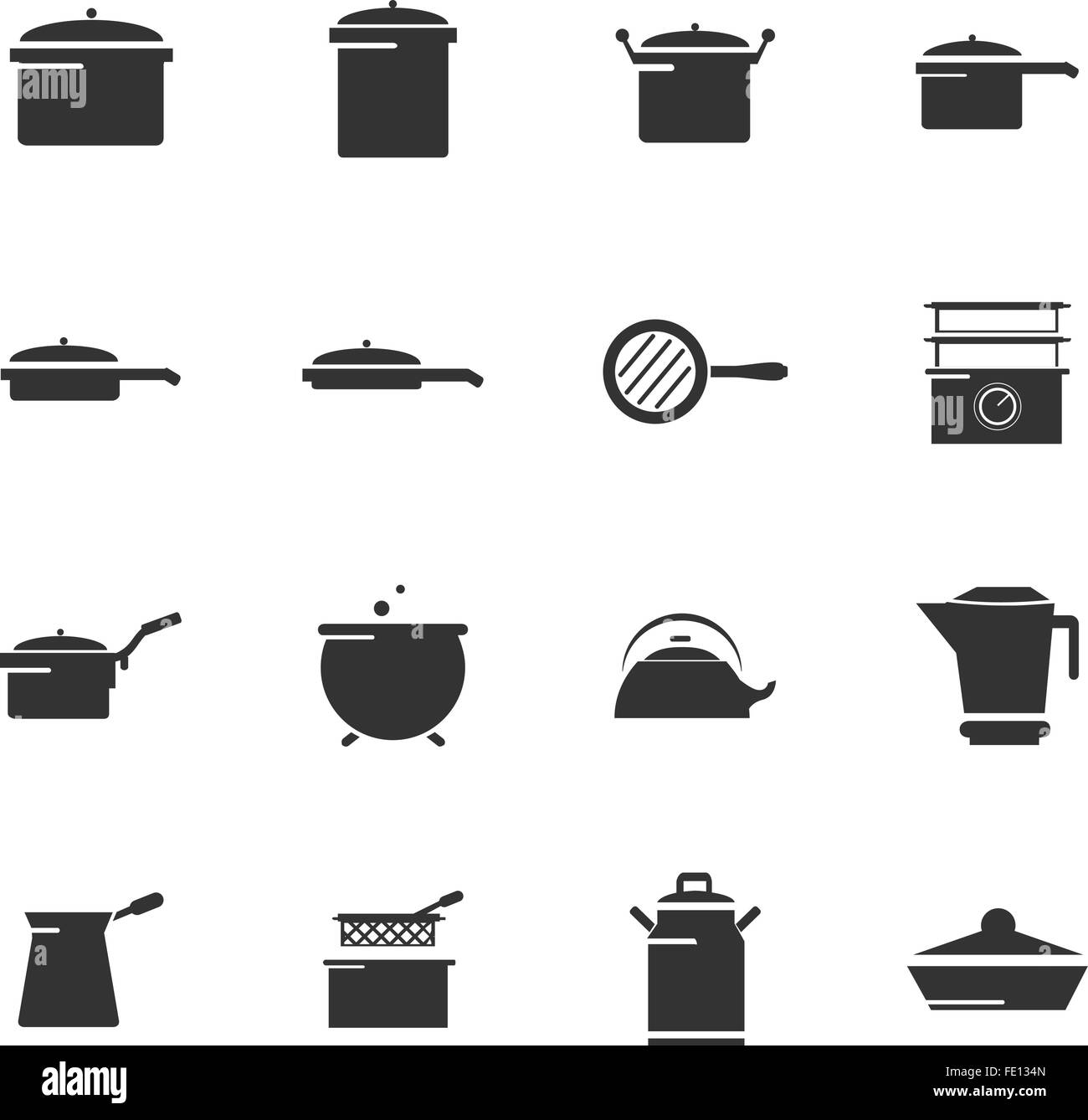 Dishes icons set Stock Vector Image & Art - Alamy