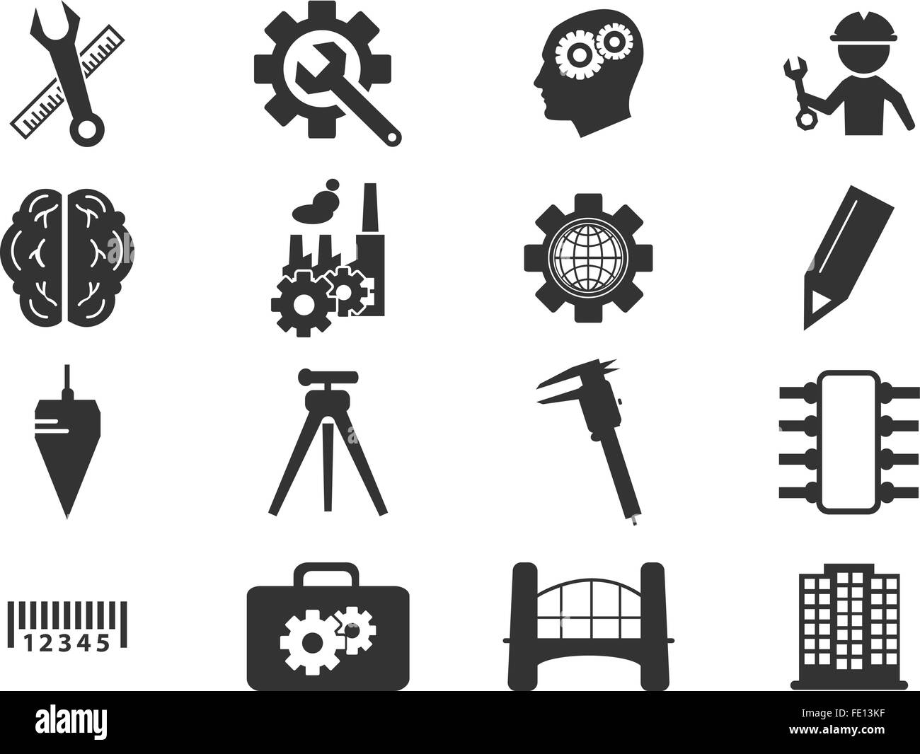 Engineering icons set Stock Vector Image & Art - Alamy