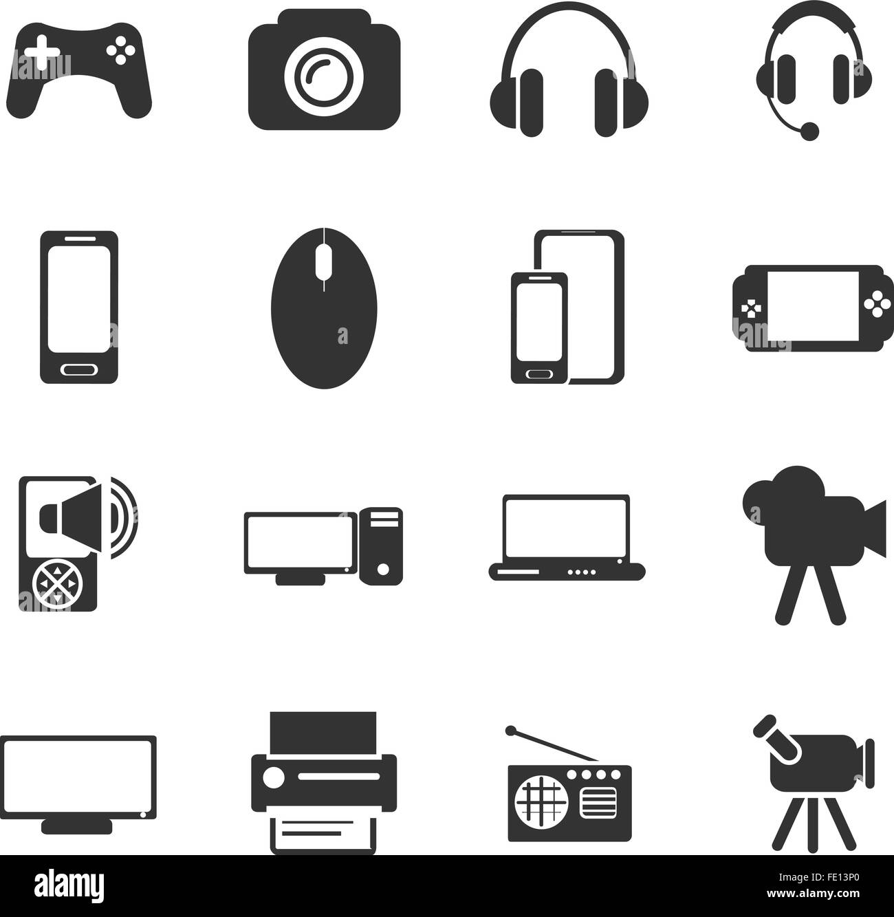 Gadget icon set Stock Vector Image & Art - Alamy