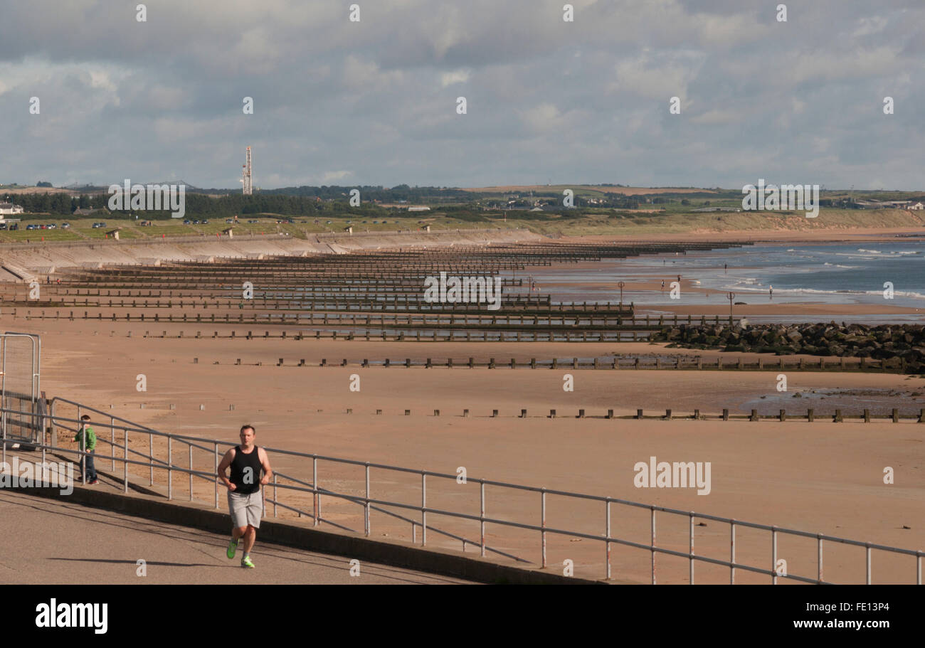 Aberdeen beach view looking North, Scotland Stock Photo - Alamy