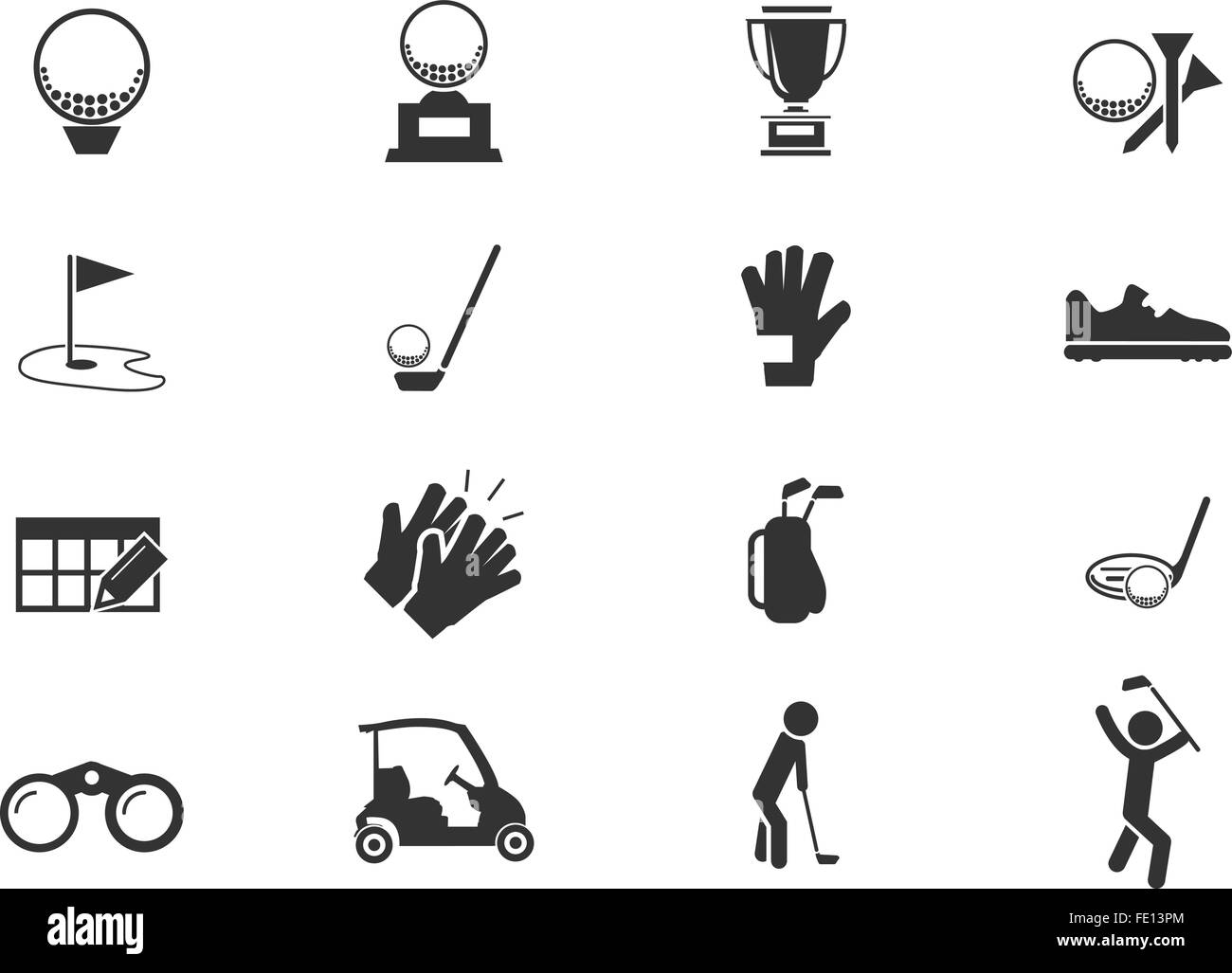 Golf icons set Stock Vector Image & Art - Alamy