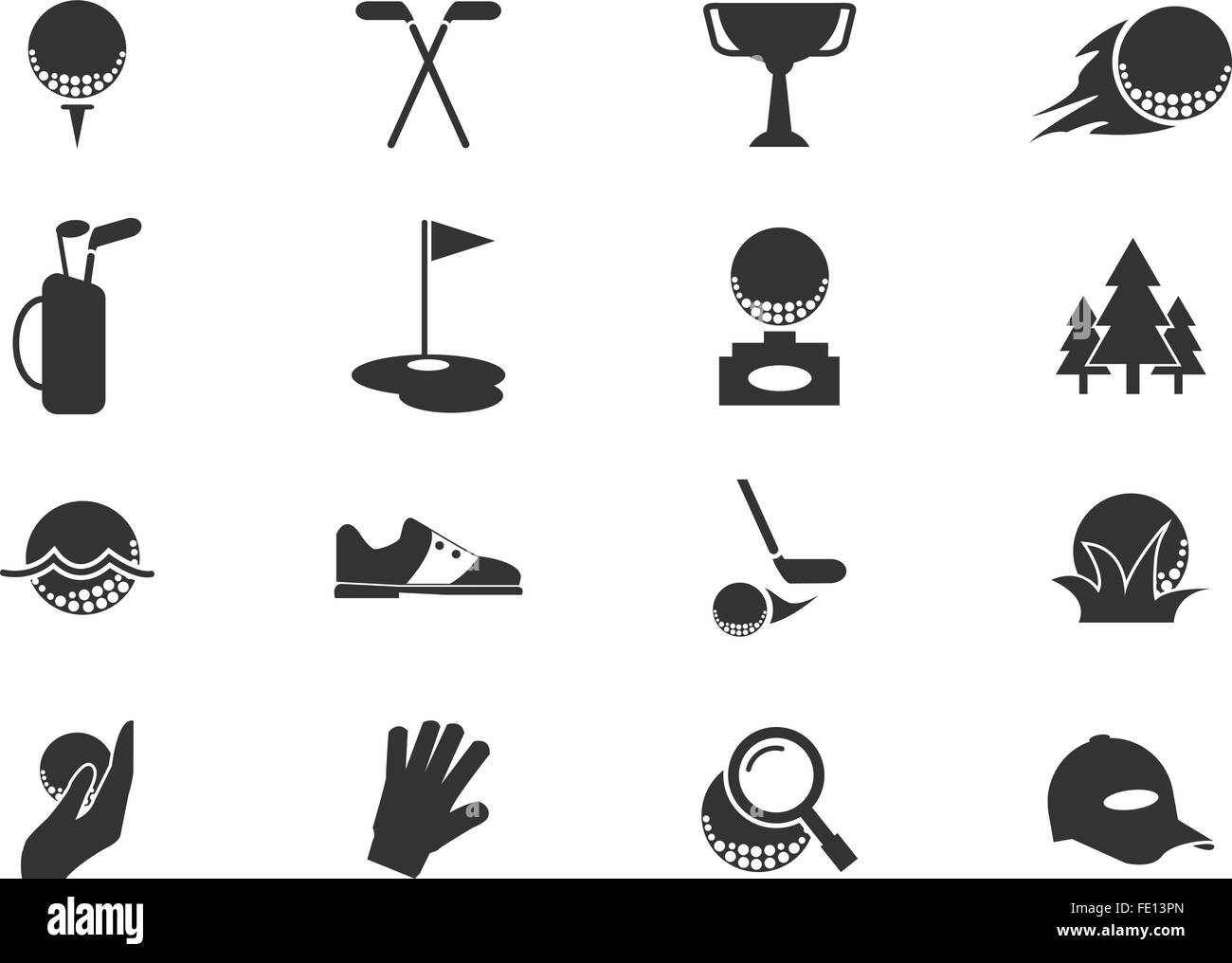 Golf icons set Stock Vector Image & Art - Alamy