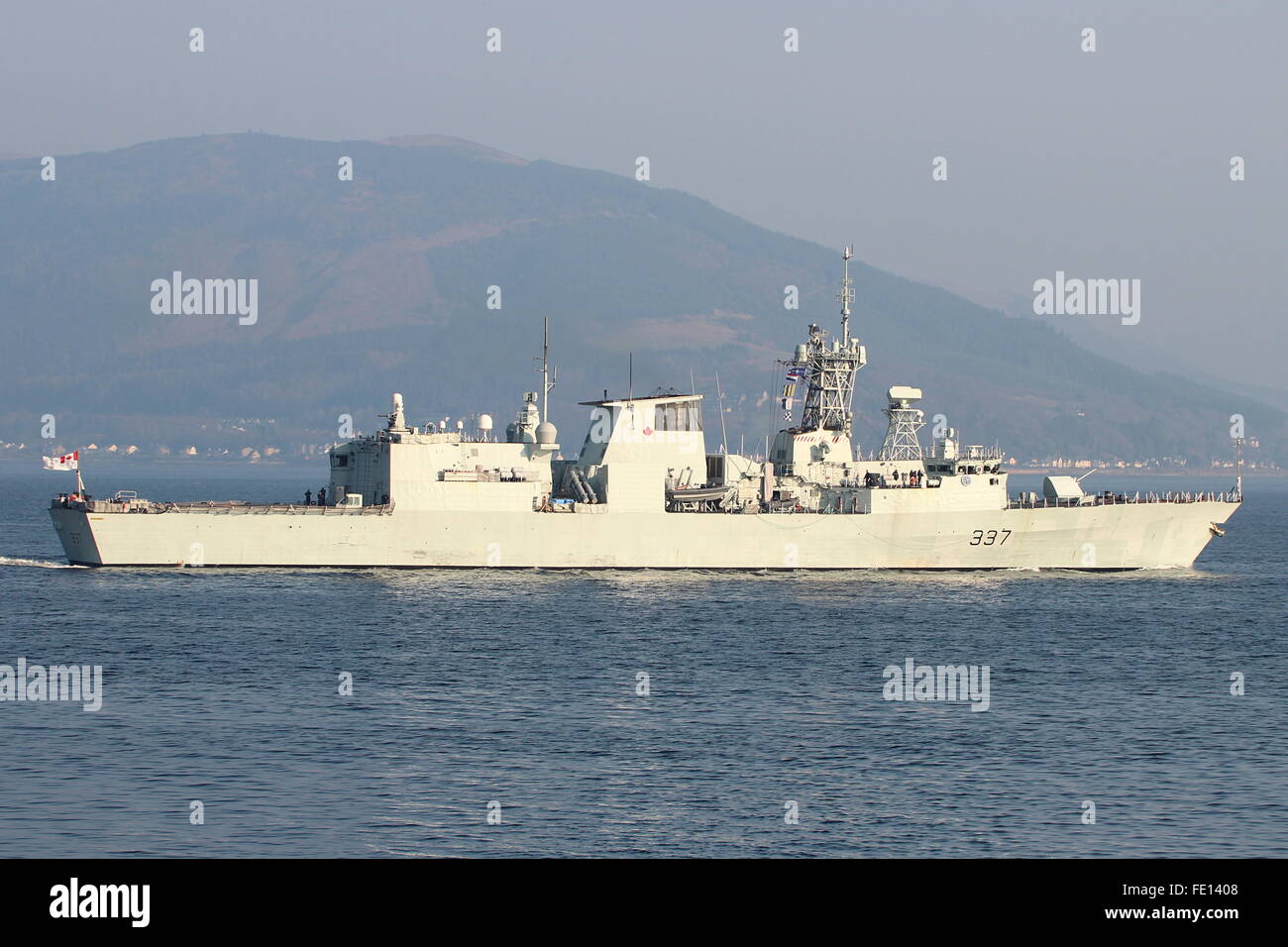 HMCS Fredericton (FFH-337), a Halifax-class frigate of the Canadian ...