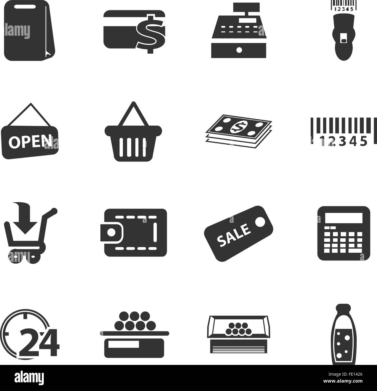 Grocery store icon Stock Vector Image & Art - Alamy