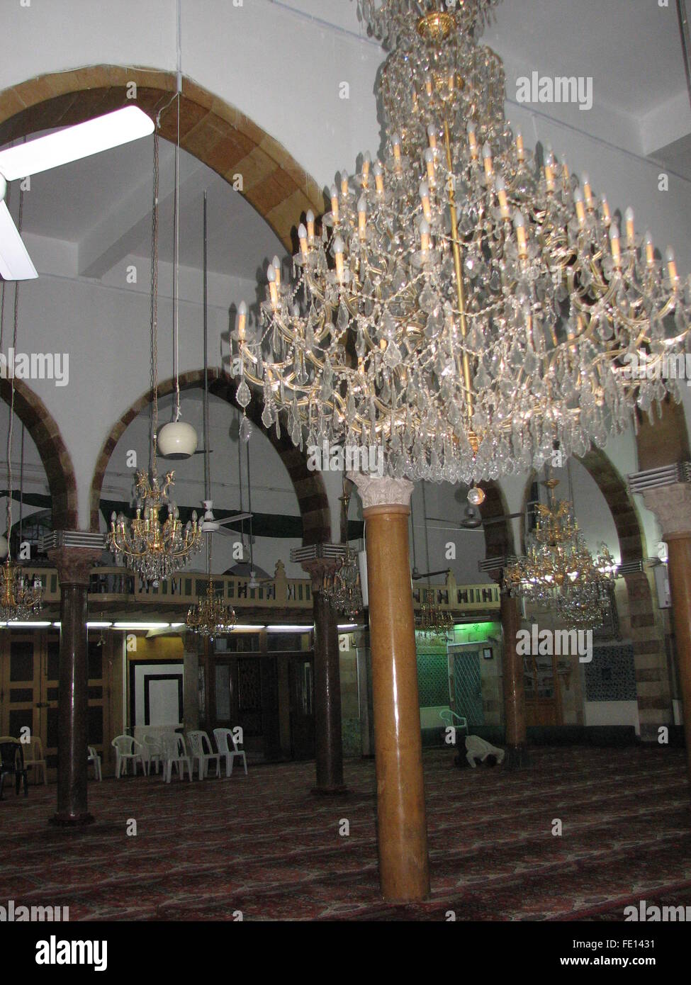 Chandelier inside the Mosque and burial place of the sufi mystic ...