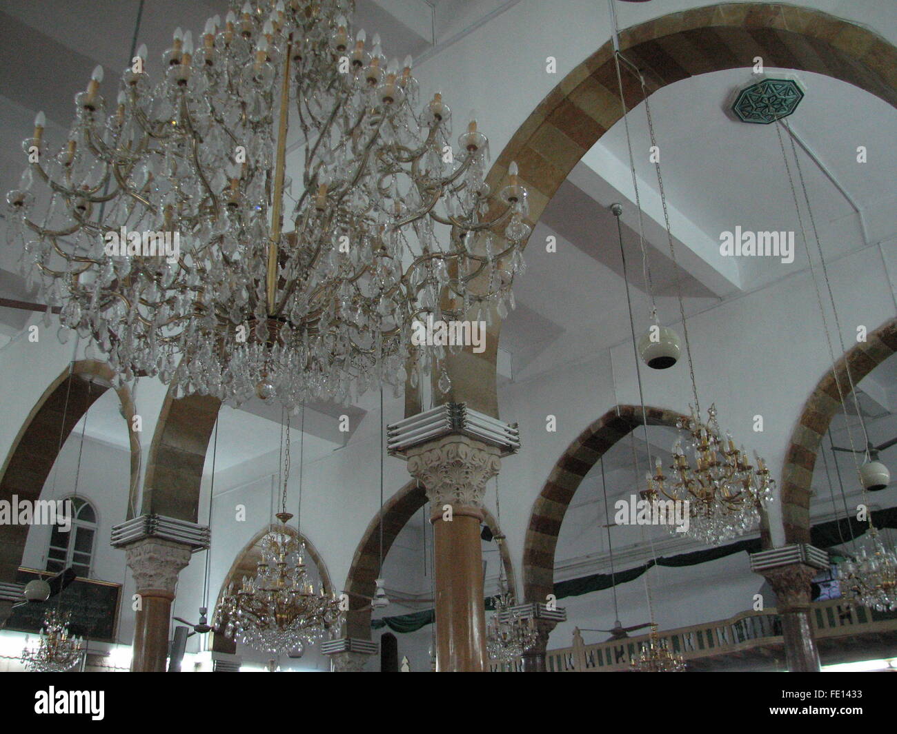 Chandelier inside the Mosque and burial place of the sufi mystic ...