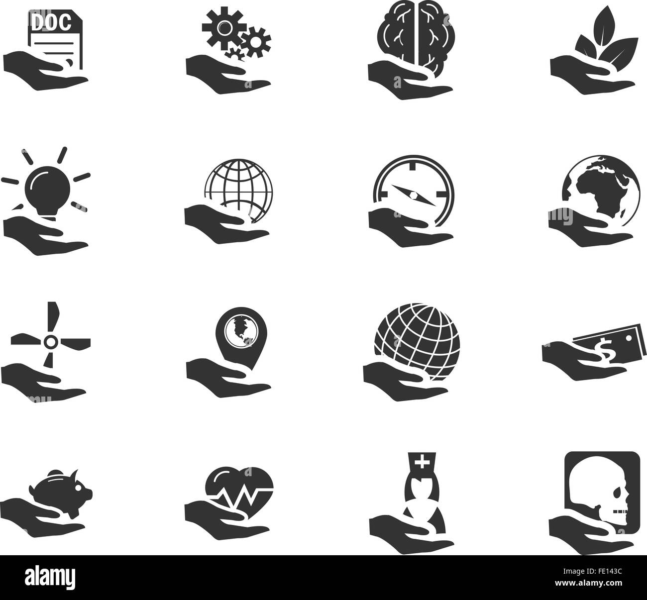 Insurance hands icons Stock Vector Image & Art - Alamy