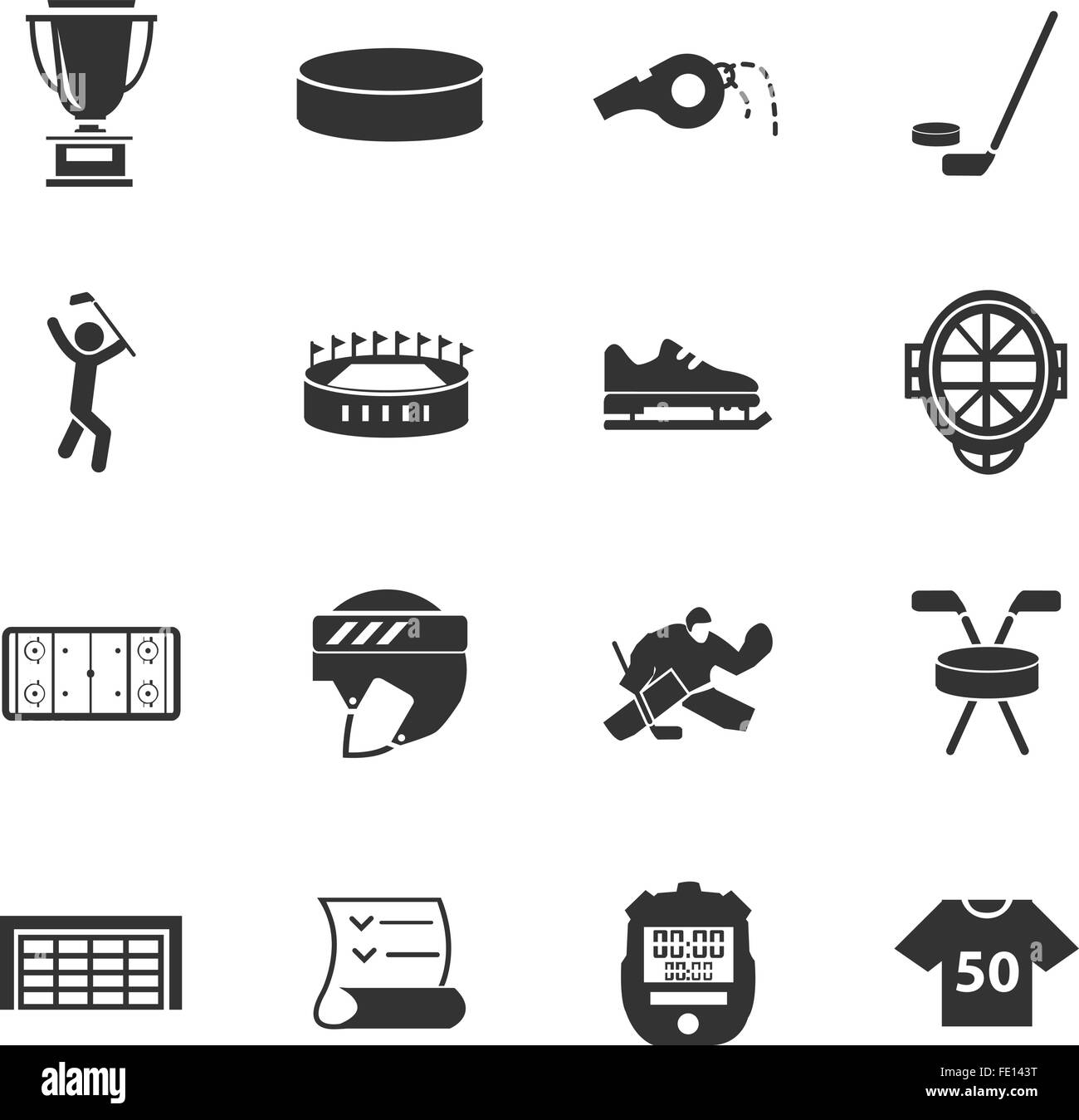 Hockey icons set Stock Vector Image & Art - Alamy