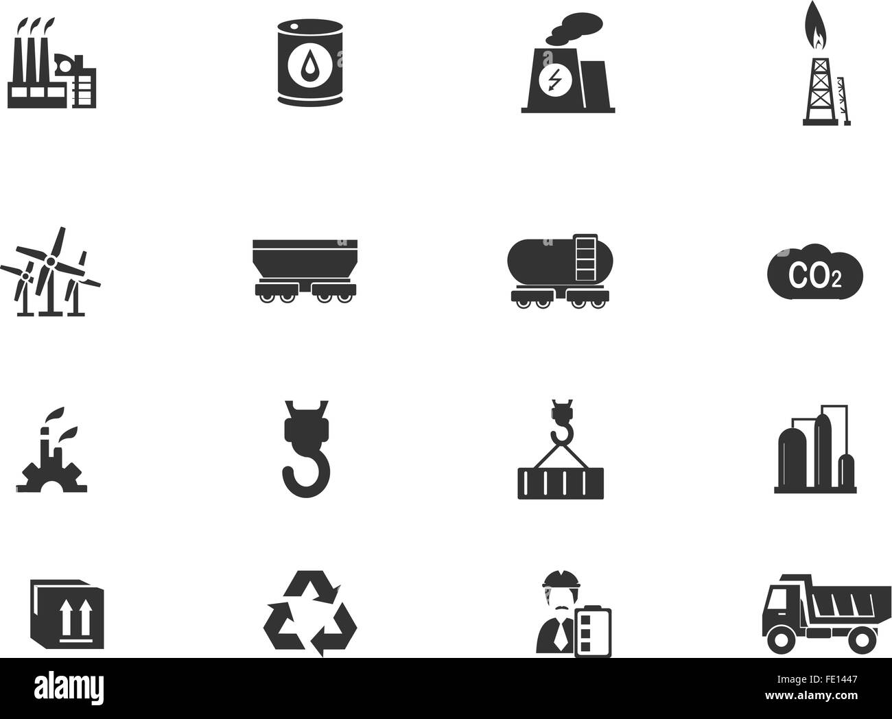 Industry icons set Stock Vector Image & Art - Alamy