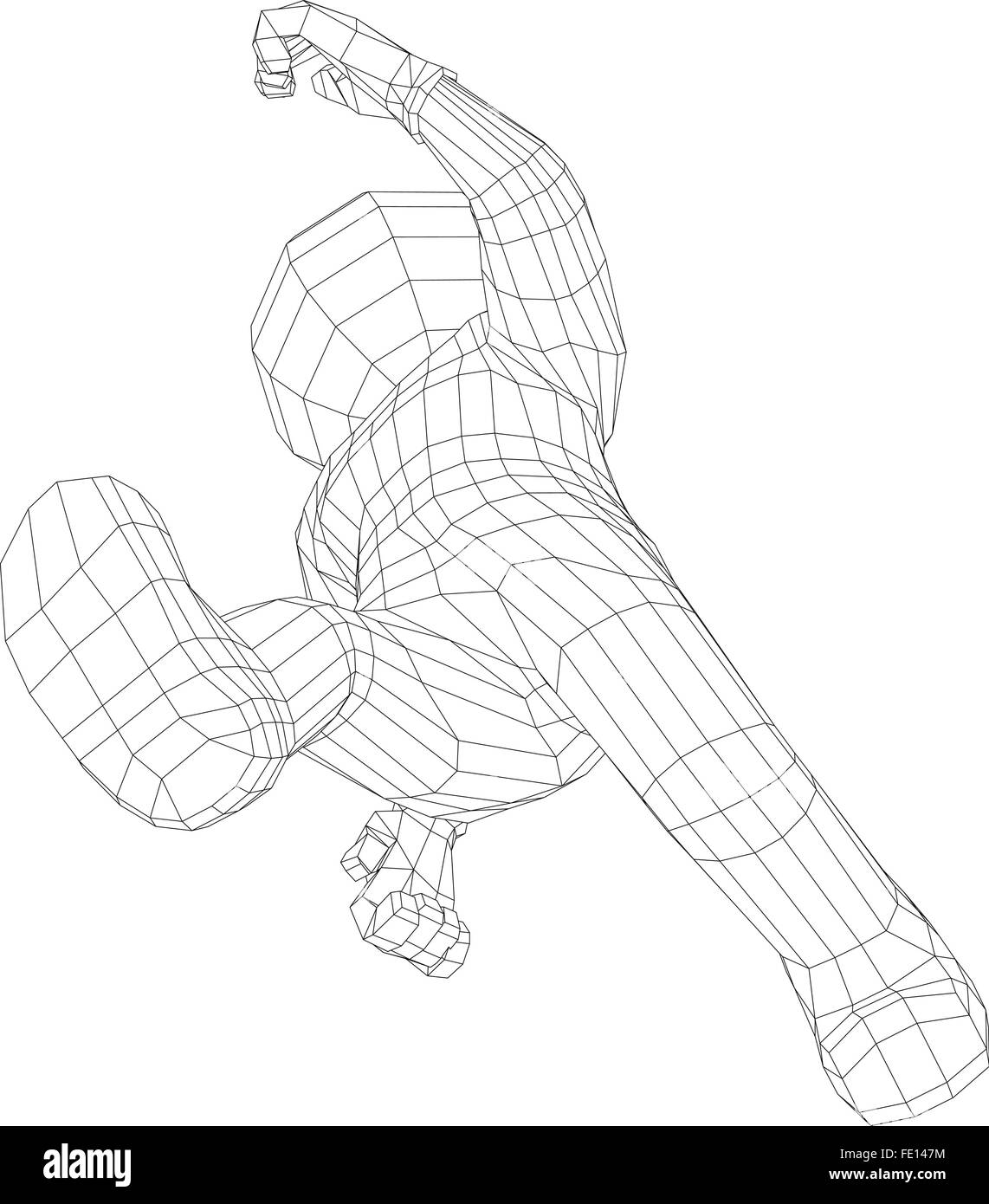 Puppet 3d man running Stock Vector Image & Art - Alamy