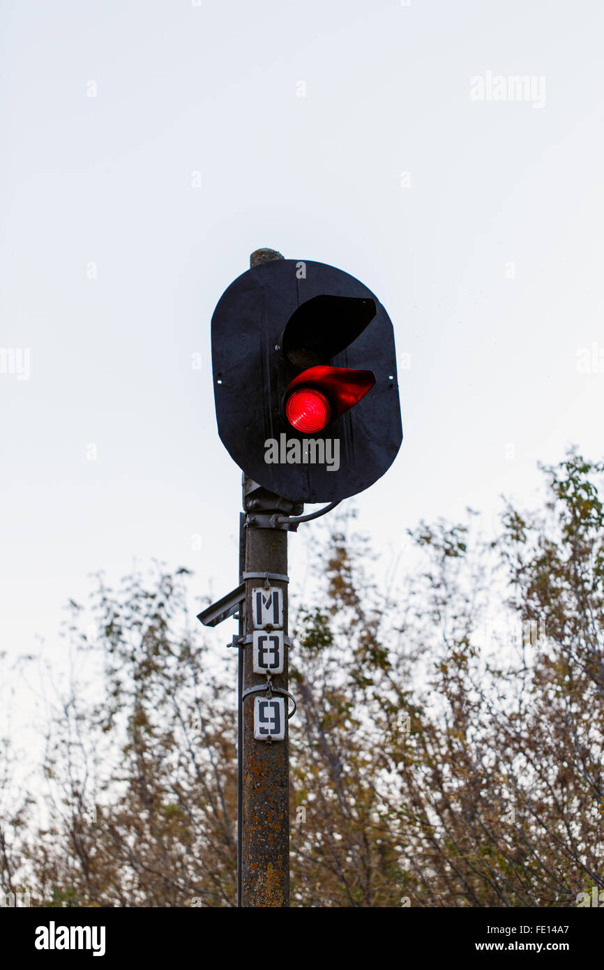 traffic light train on a white background Stock Photo - Alamy