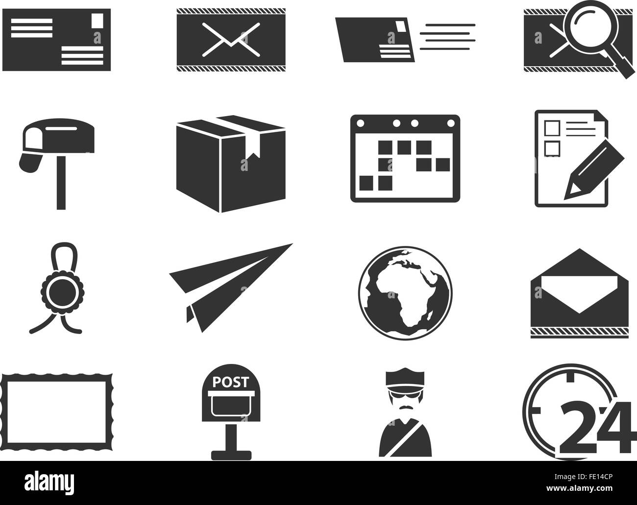 Post service icons set Stock Vector Image & Art - Alamy