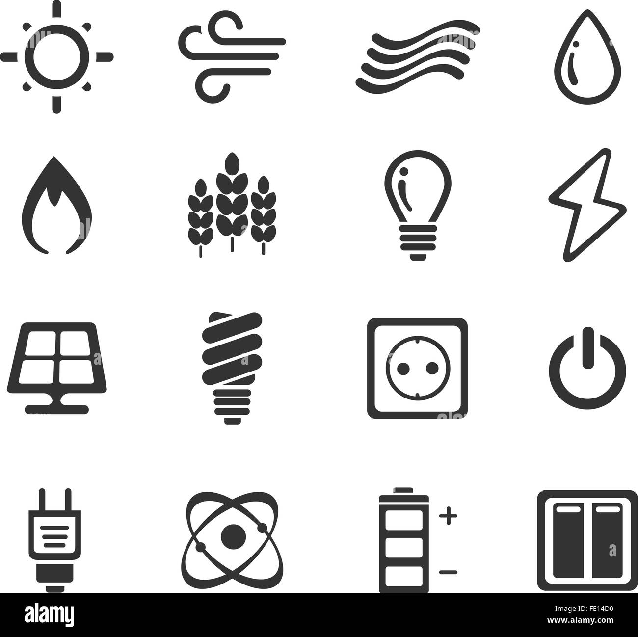 Fuel and Power Generation Icons Stock Vector Image & Art - Alamy
