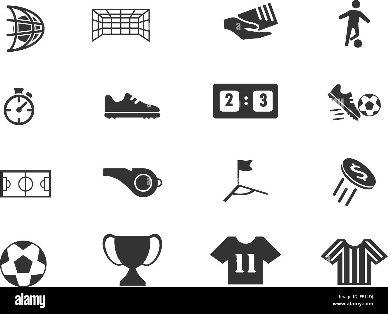 Soccer icons set Stock Vector Image & Art - Alamy