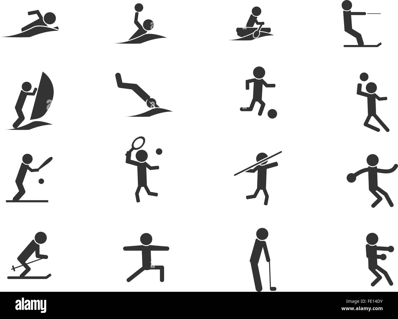 Sports icons set Stock Vector Image & Art - Alamy