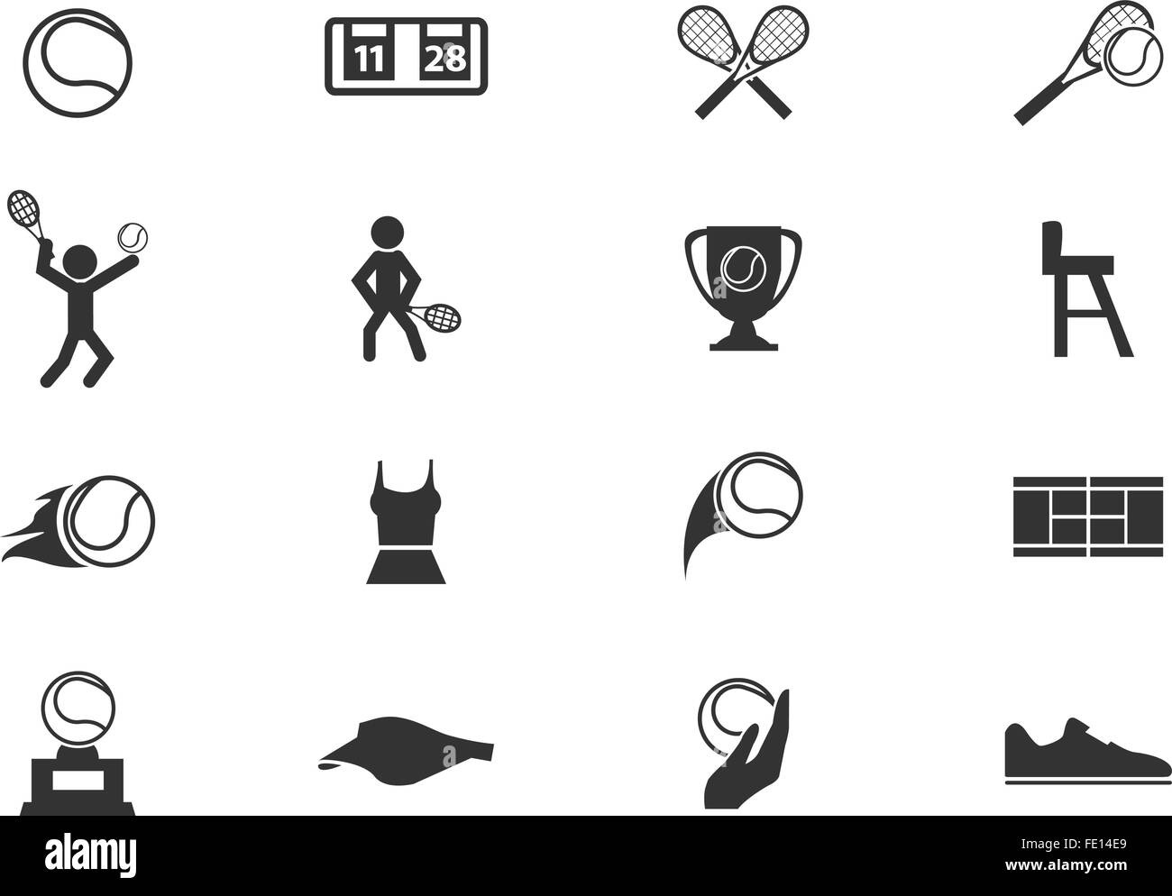 Tennis icons set Stock Vector Image & Art - Alamy