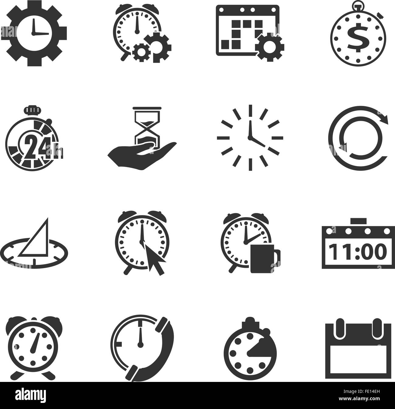 Time icon set Stock Vector Image & Art - Alamy
