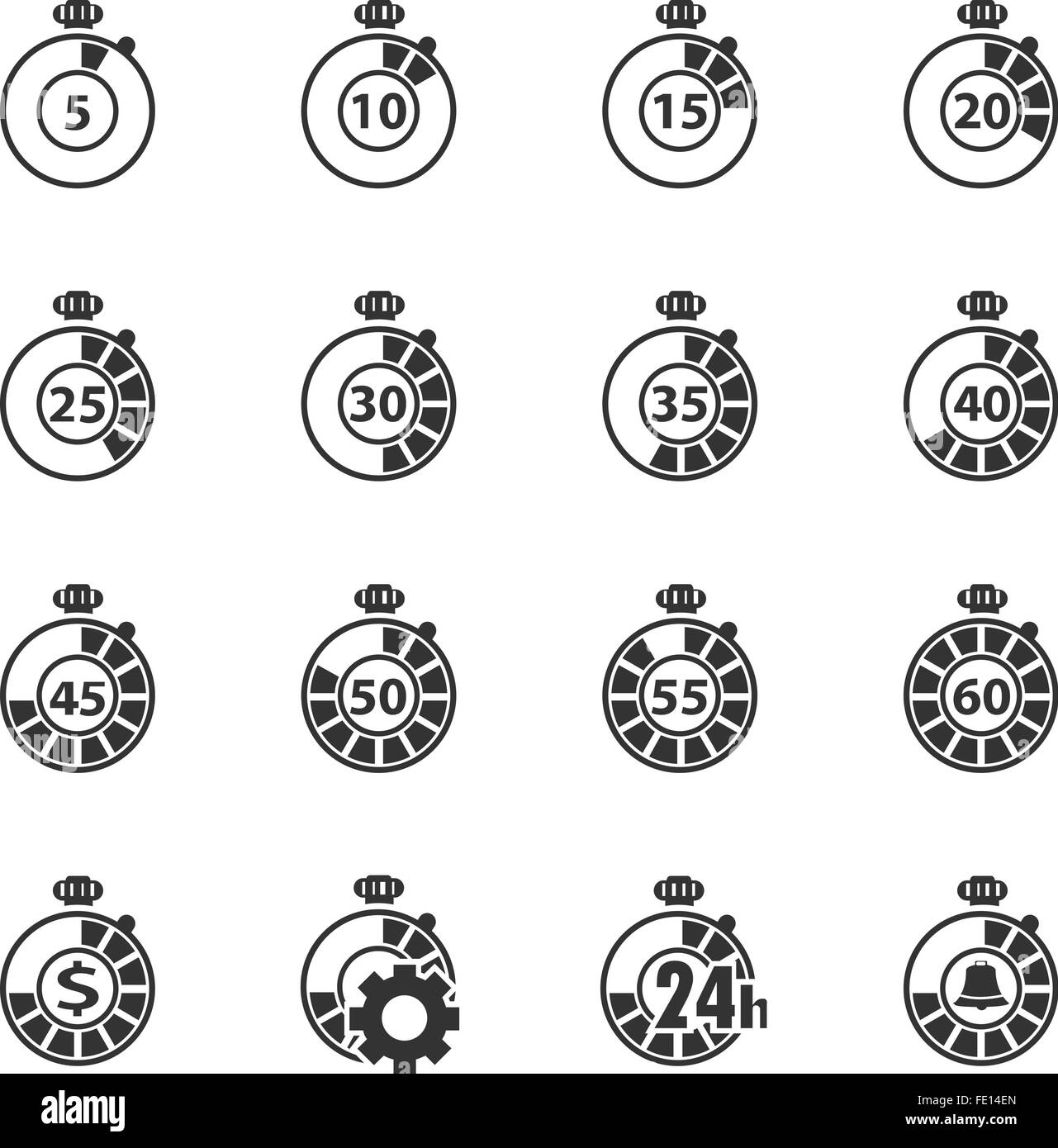 Timer Icon Set Stock Vector Image And Art Alamy