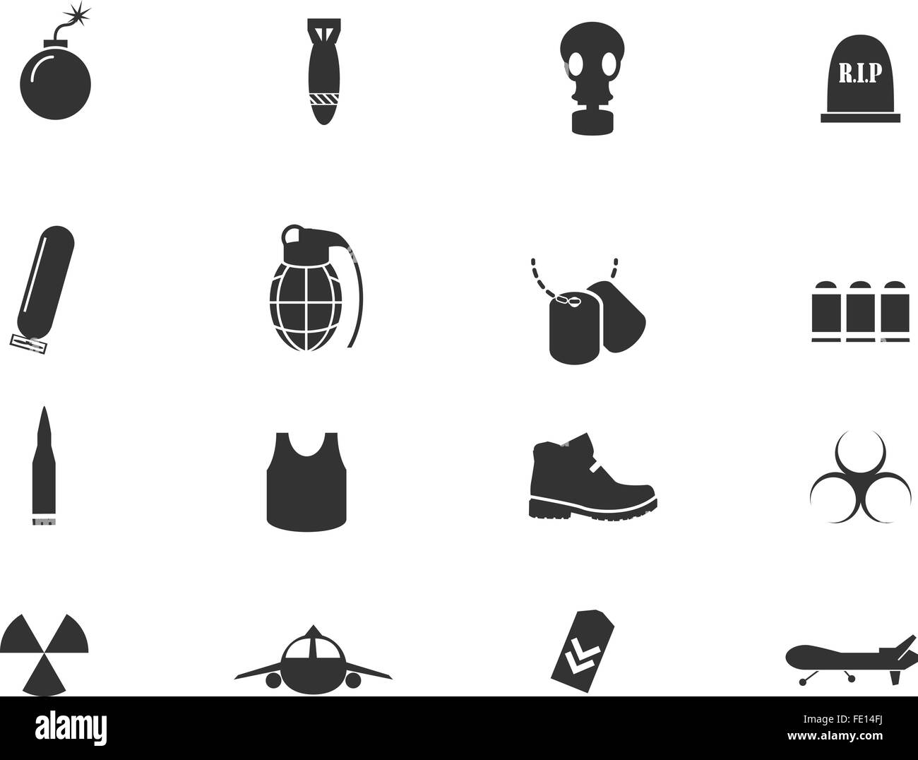 Military and war icons Stock Vector Image & Art - Alamy