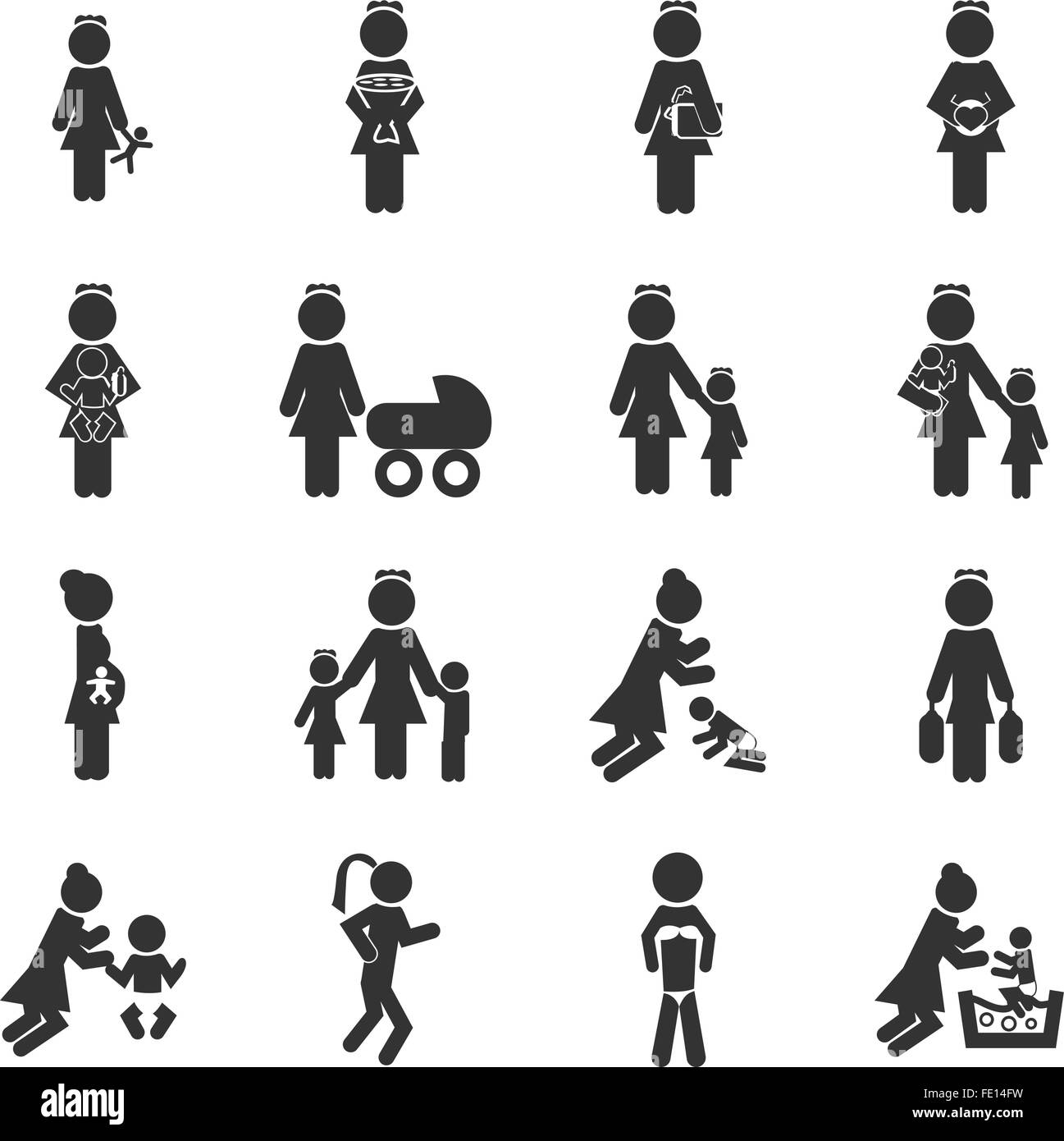 Family icons set Stock Vector Image & Art - Alamy