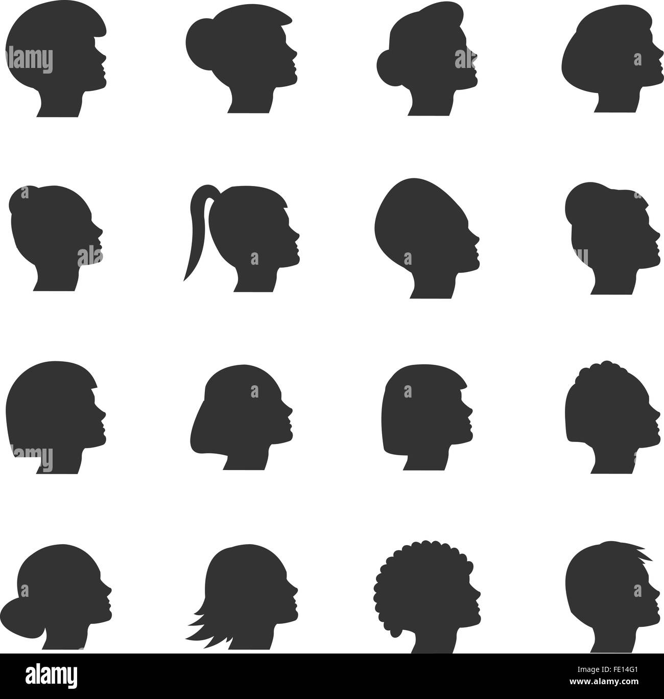 Woman icons set Stock Vector Image & Art - Alamy