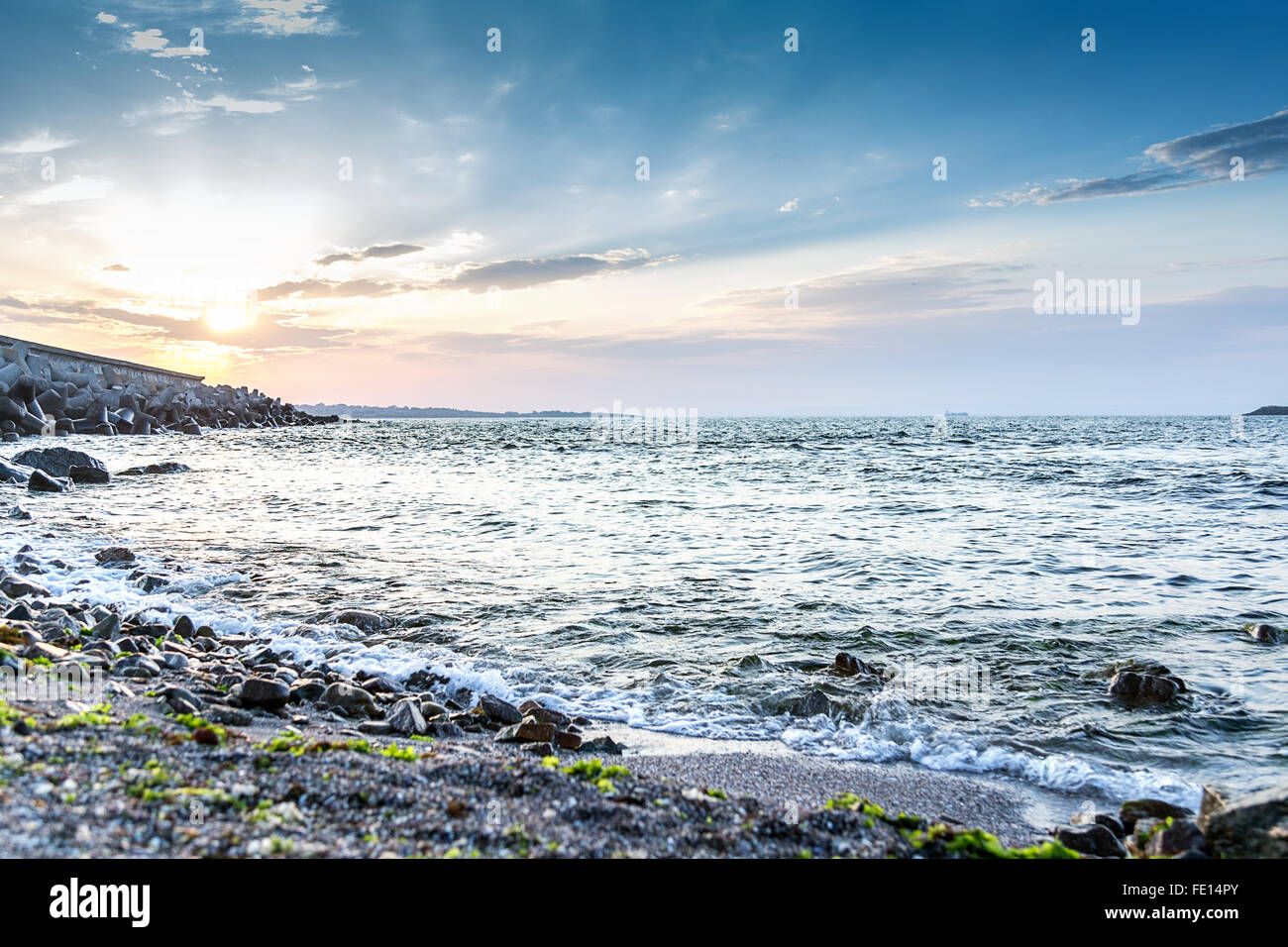 blue sea sky beach landscape Stock Photo - Alamy