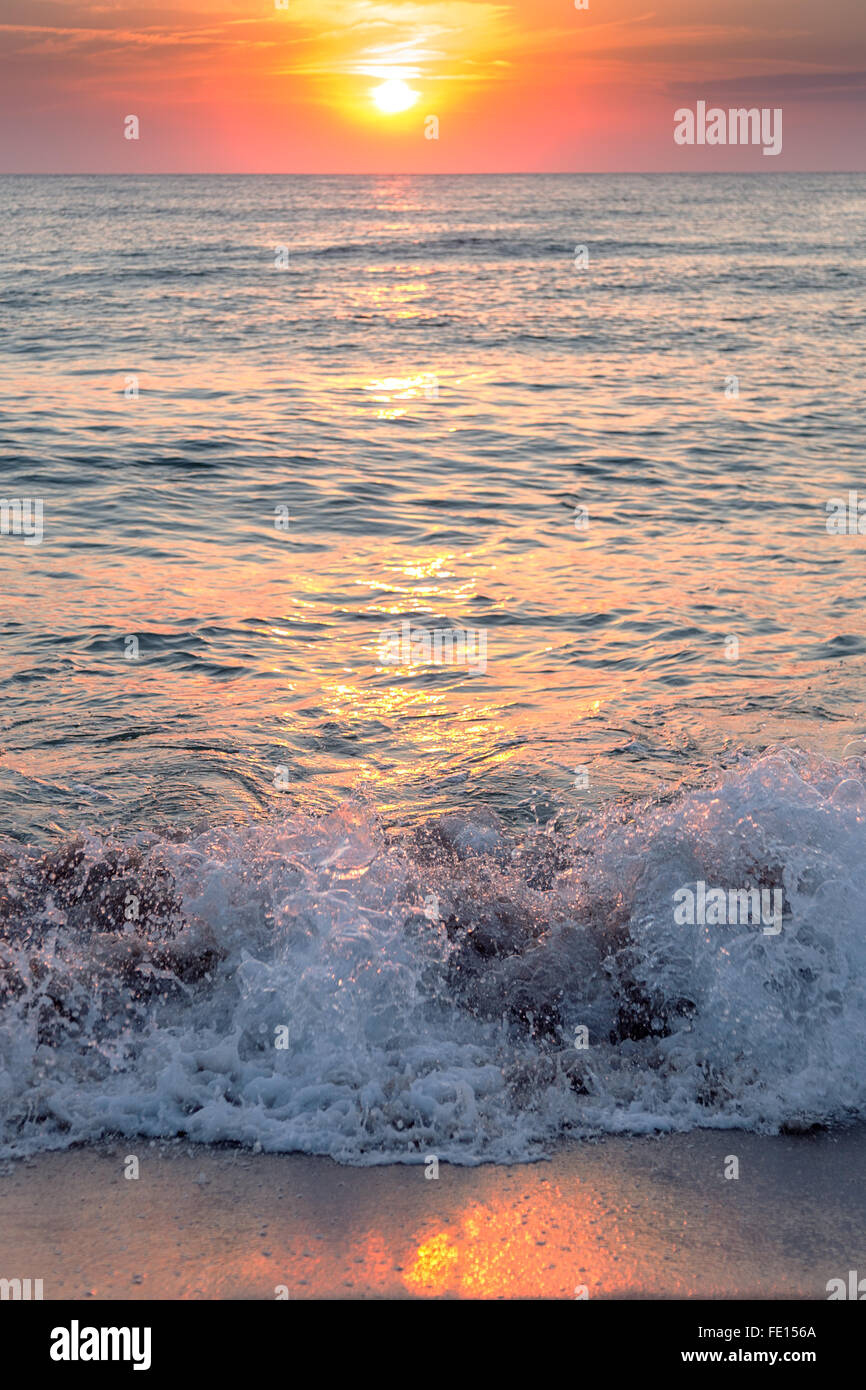 sea sky sunset sun landscape Stock Photo - Alamy